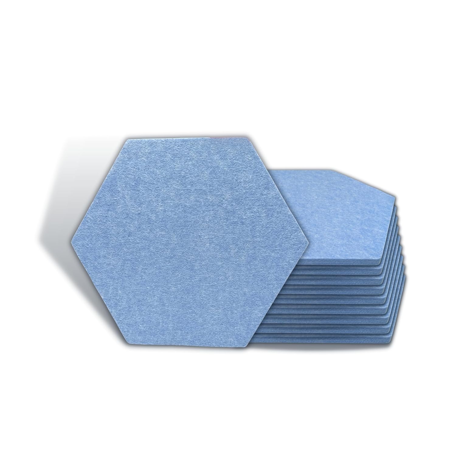 UNIDUS ACOUSTICS Hexagon Acoustic Wall Panels Pack of 10, Placid Blue ...