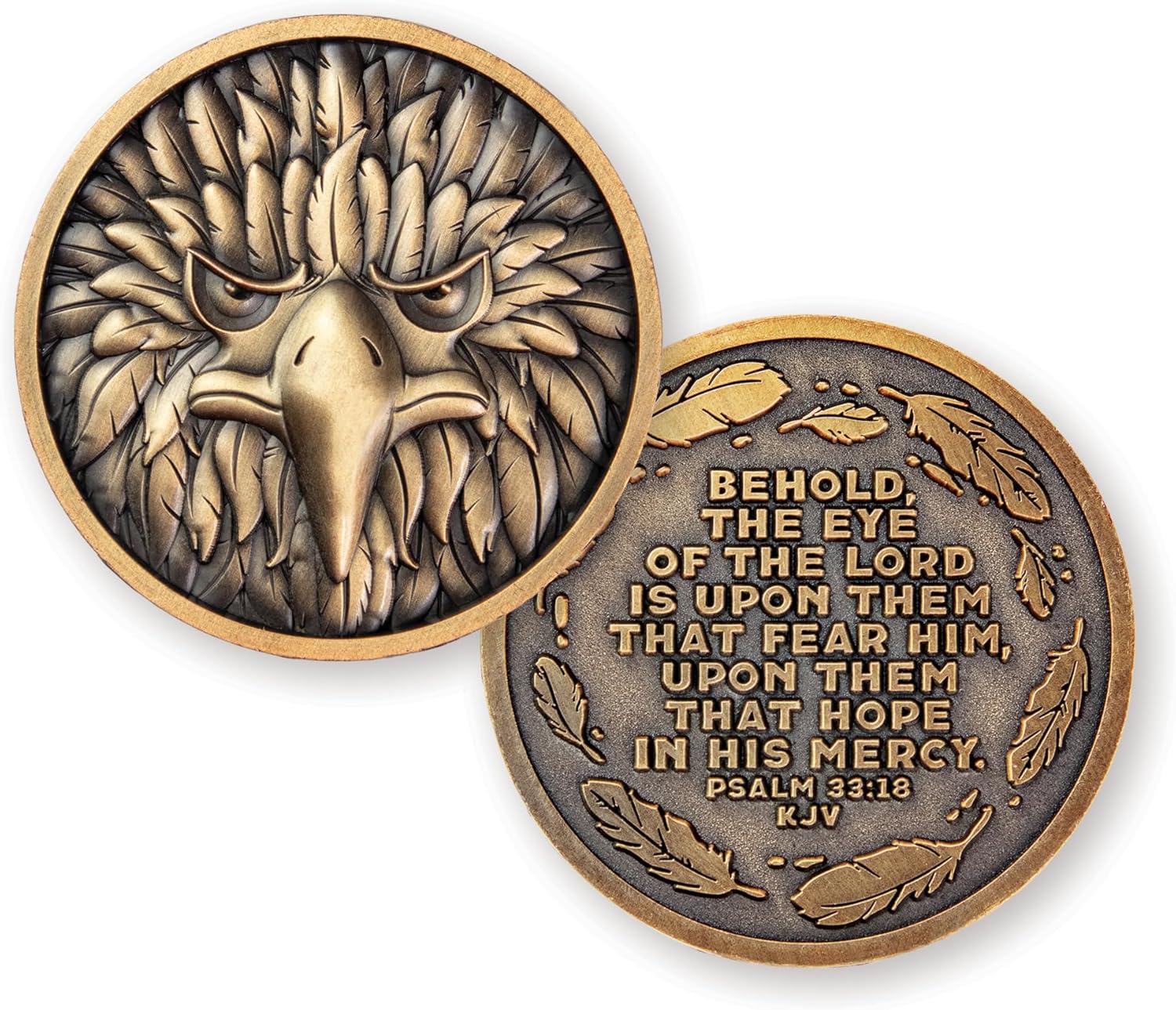 Amazon.com: Eye of The Lord Eagle Christian Challenge Coin - Antique ...