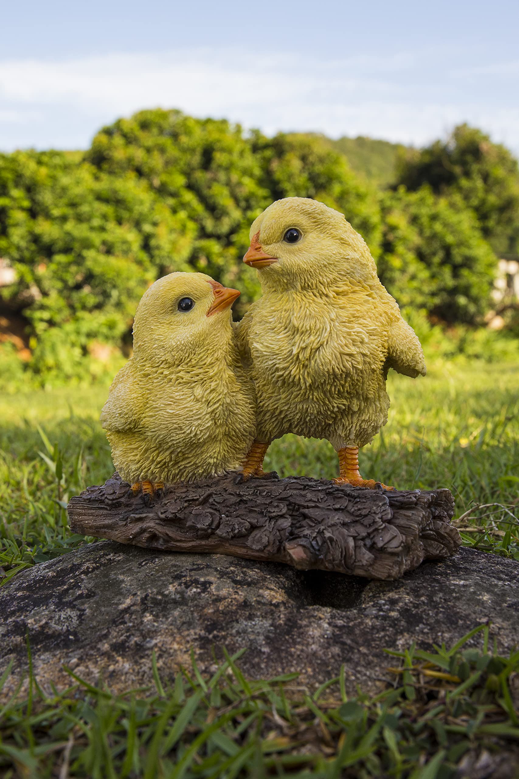 Amazon.com: Hi-Line Gift Ltd. Playful Chicks Garden Statue, Yellow ...