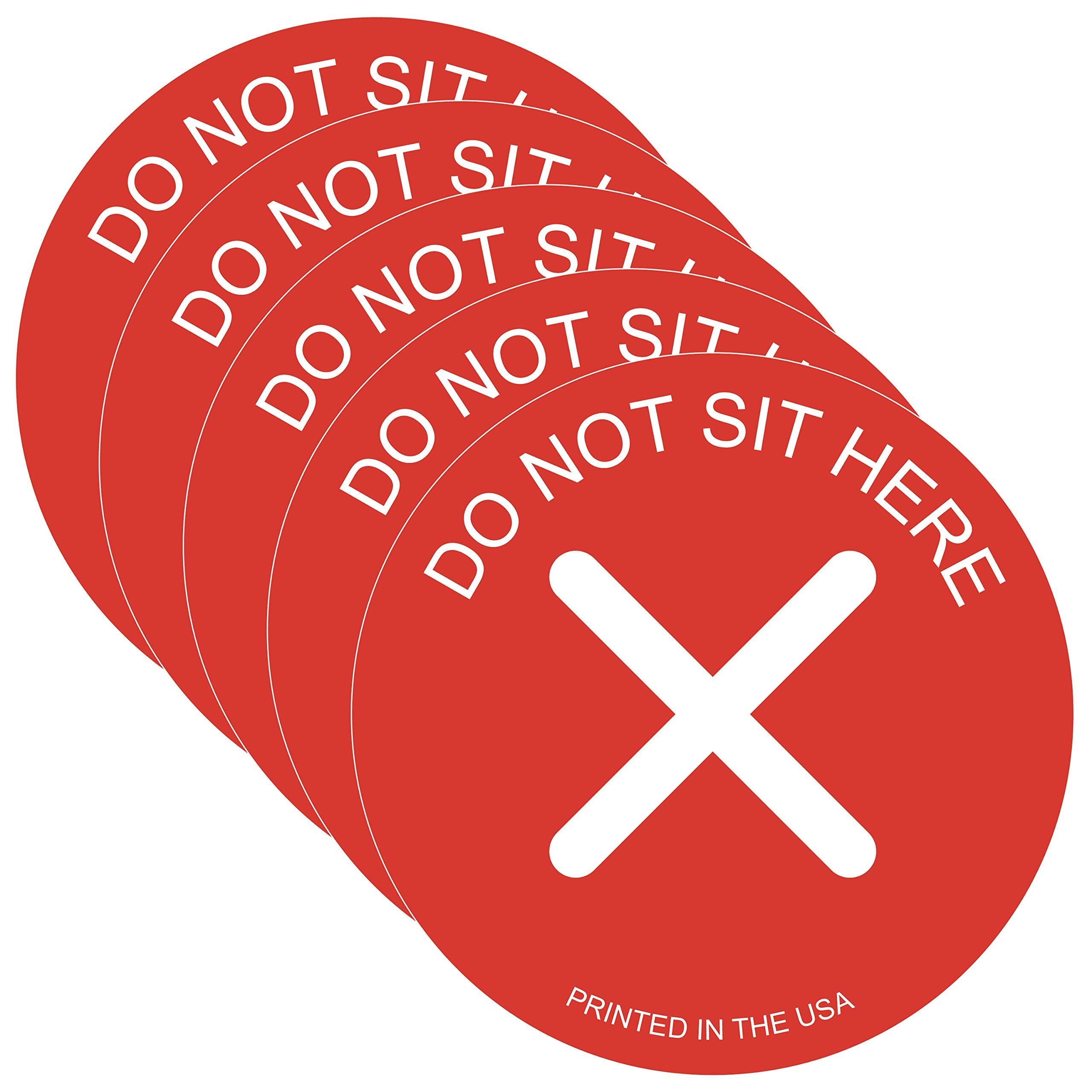 Sticky Brand Do Not Sit Here Sign Sticker – Social Distancing Chair ...