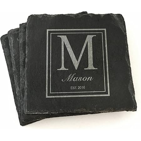 Amazon.com: Custom Slate Coasters Personalized : Home & Kitchen