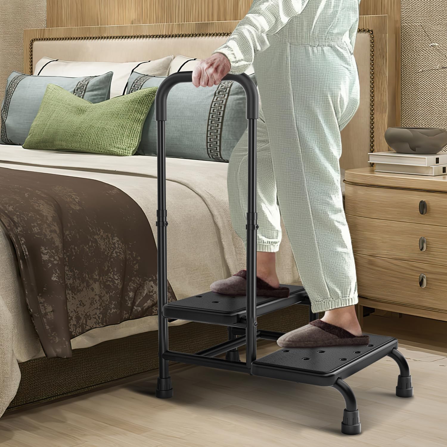 Amazon.com: FORTEMOTUS Step Stool with Handle - Heavy Duty 2 Step Stool ...