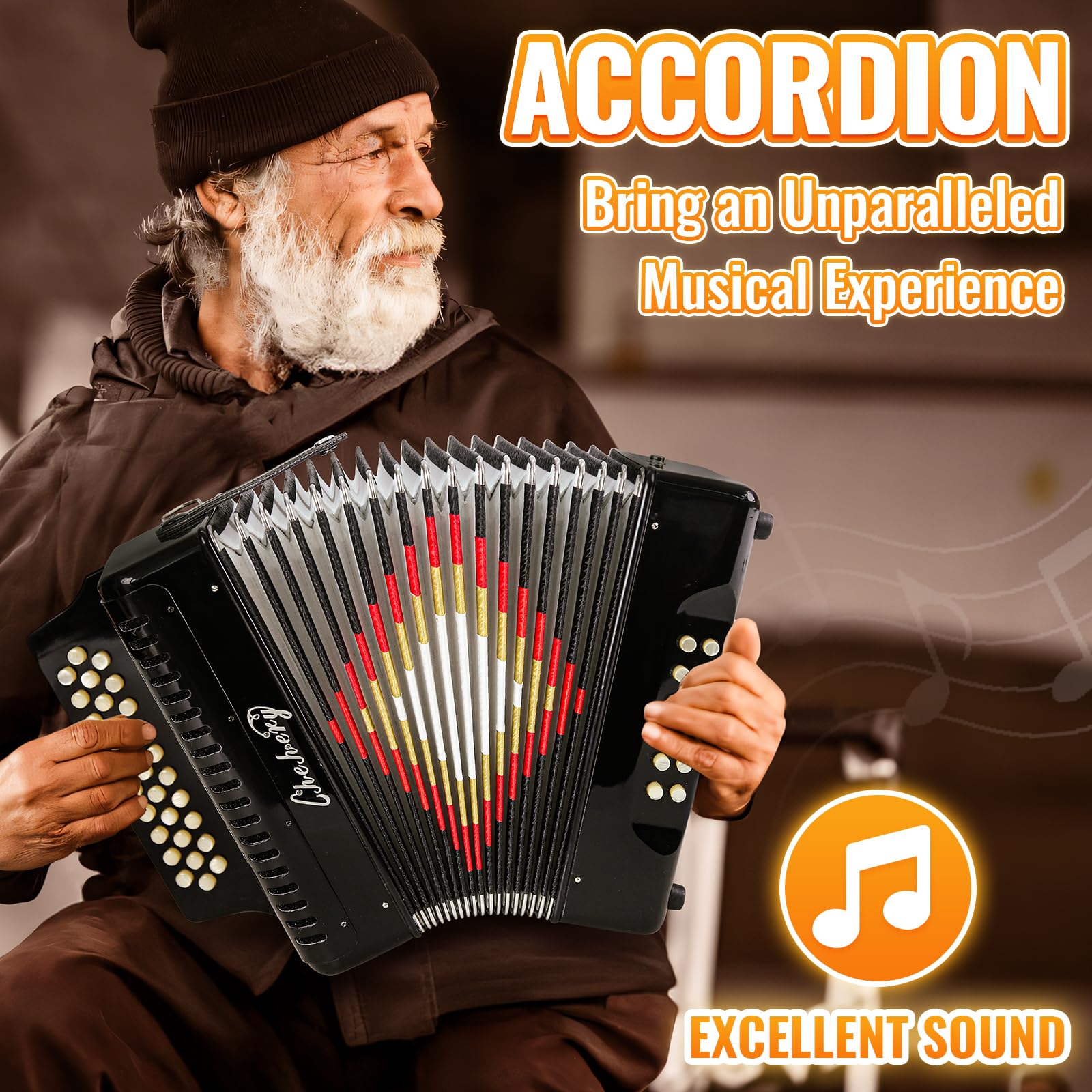 Snapklik.com : Accordion 31 Key 12 Bass Diatonic Push Pull G/C/F Tuning