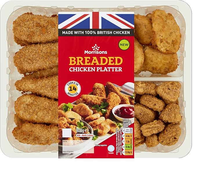 Morrisons Breaded Chicken Platter 600g : Amazon.co.uk: Grocery