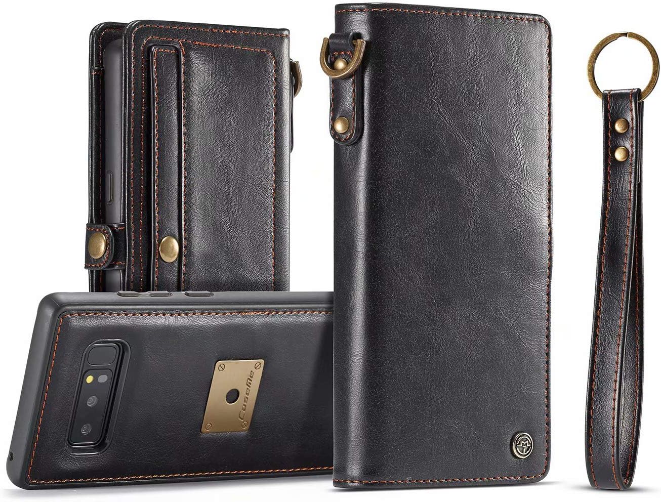 Amazon.com: AKHVRS Note8 Case Wallet, Handmade Flip Folding Leather ...