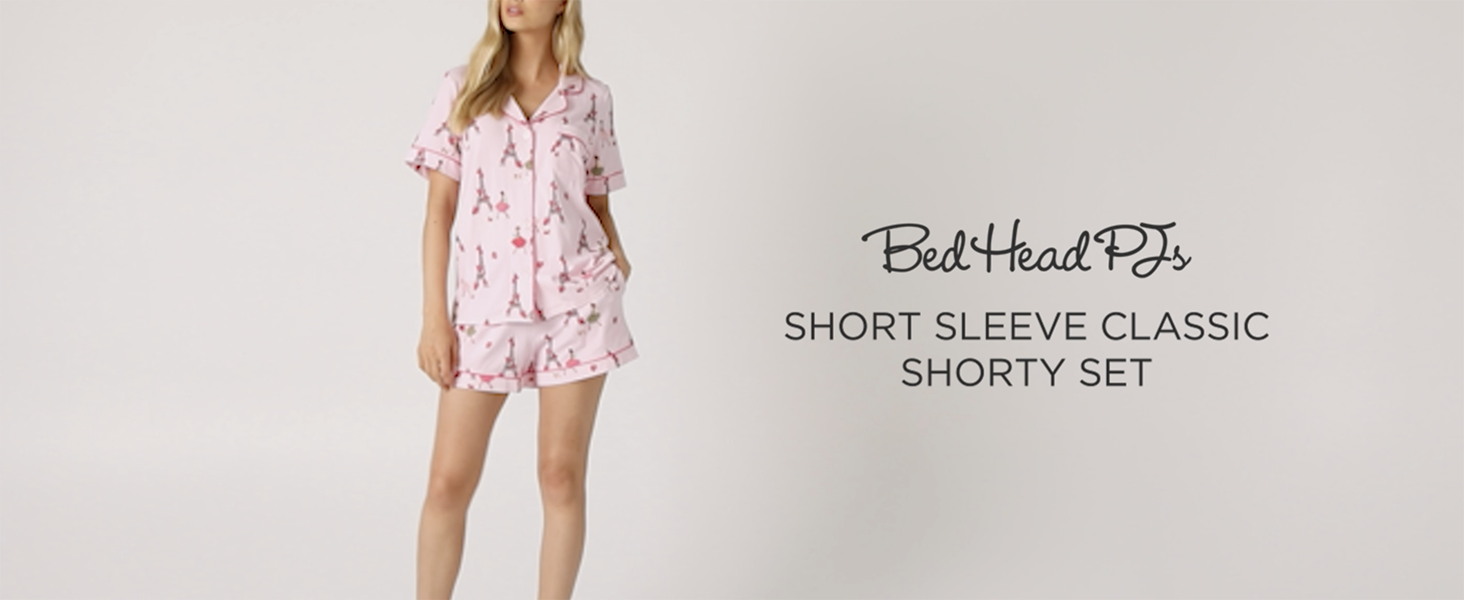 Bed Head PJs Womens Matching Pajamas - Soft Organic Short Sleeve