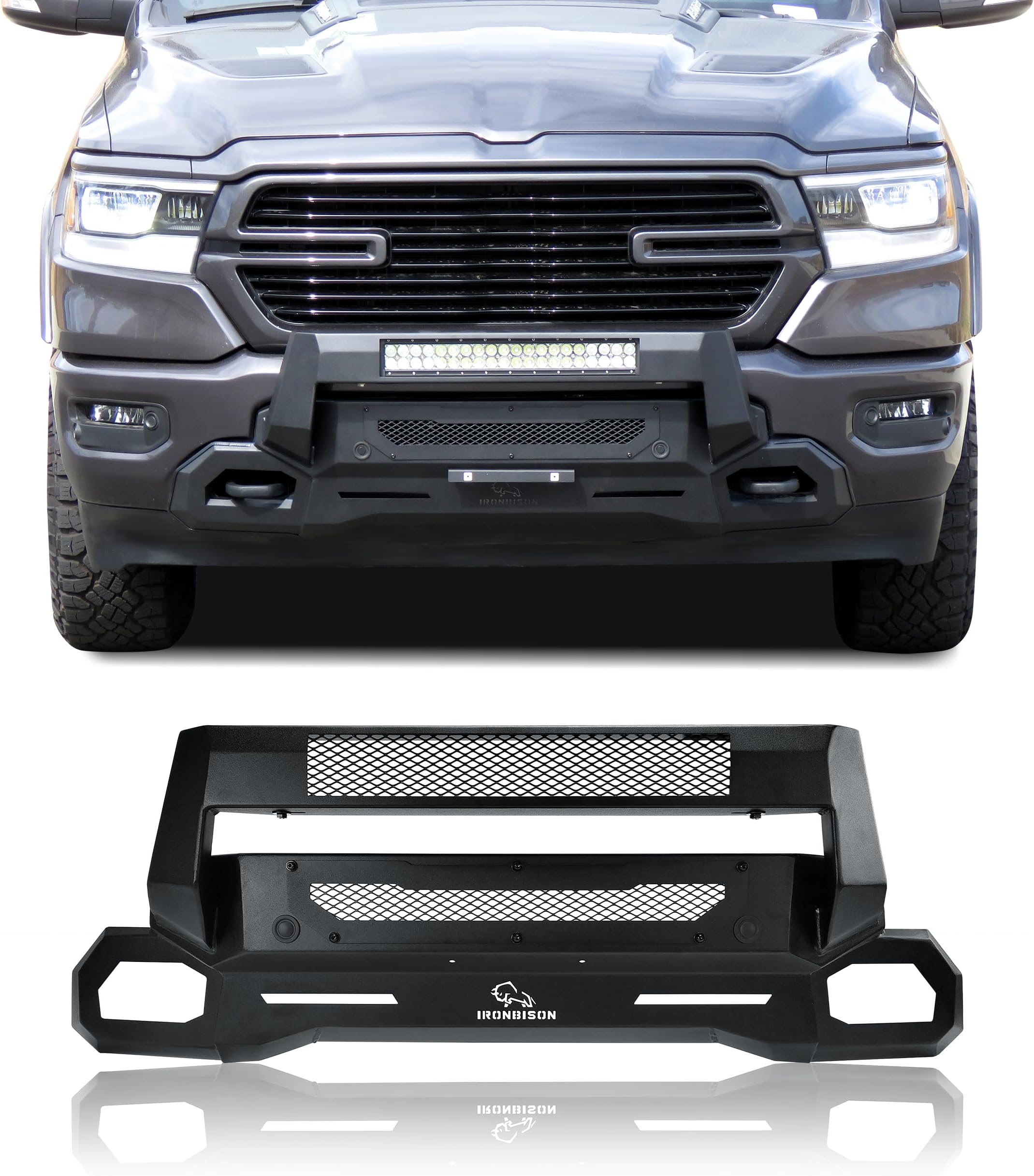 Amazon.com: u-Box 2024 Ram 1500 Front Bumper Offroad Full Width Steel ...