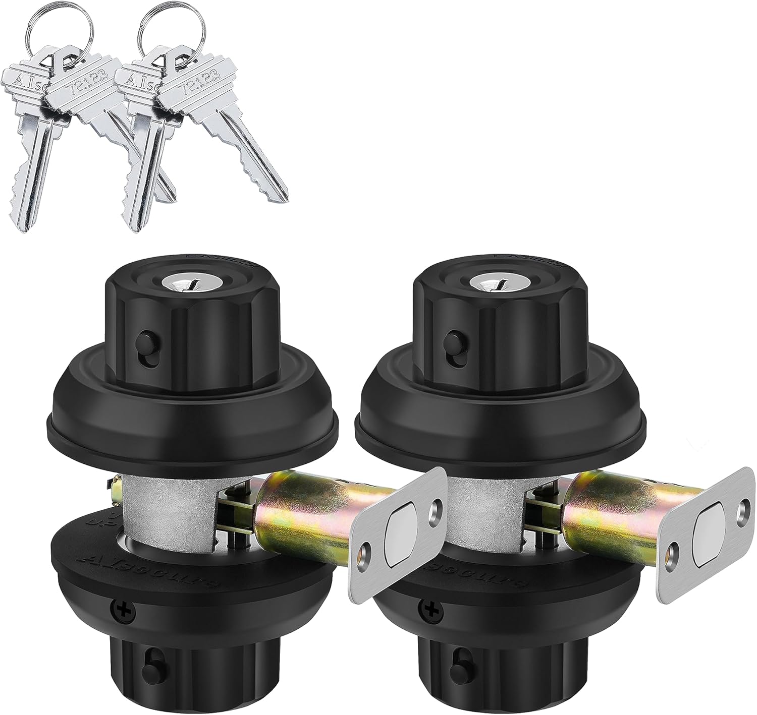 EASILOK Deadbolt Lock E4 Twist-to-Lock 2 Packs Keyed Alike Front Door ...