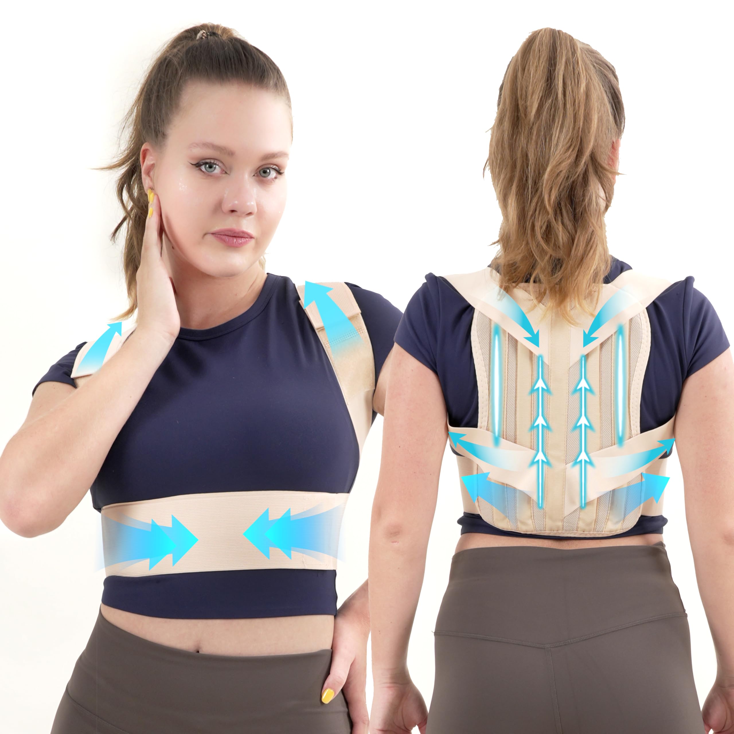 Amazon.com: CSTKPFV Posture Corrector for Women: Adjustable Back ...