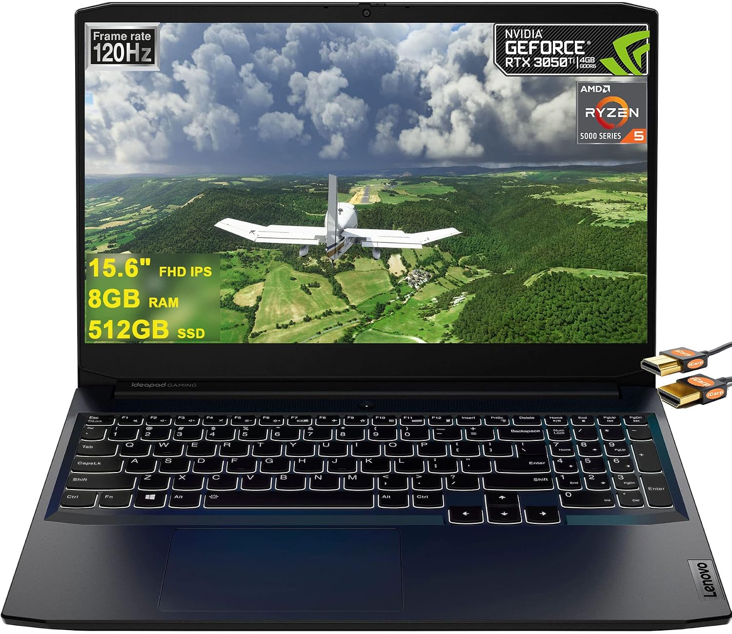 Amazon.com: Lenovo IdeaPad Gaming 3 15 Laptop 15.6" FHD IPS 120Hz (DC ...
