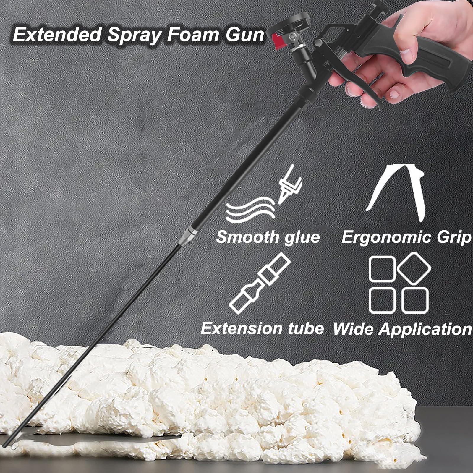 Undercoating Spray Gun 25 Inch Extended Spray Foam Insulation Gun ...