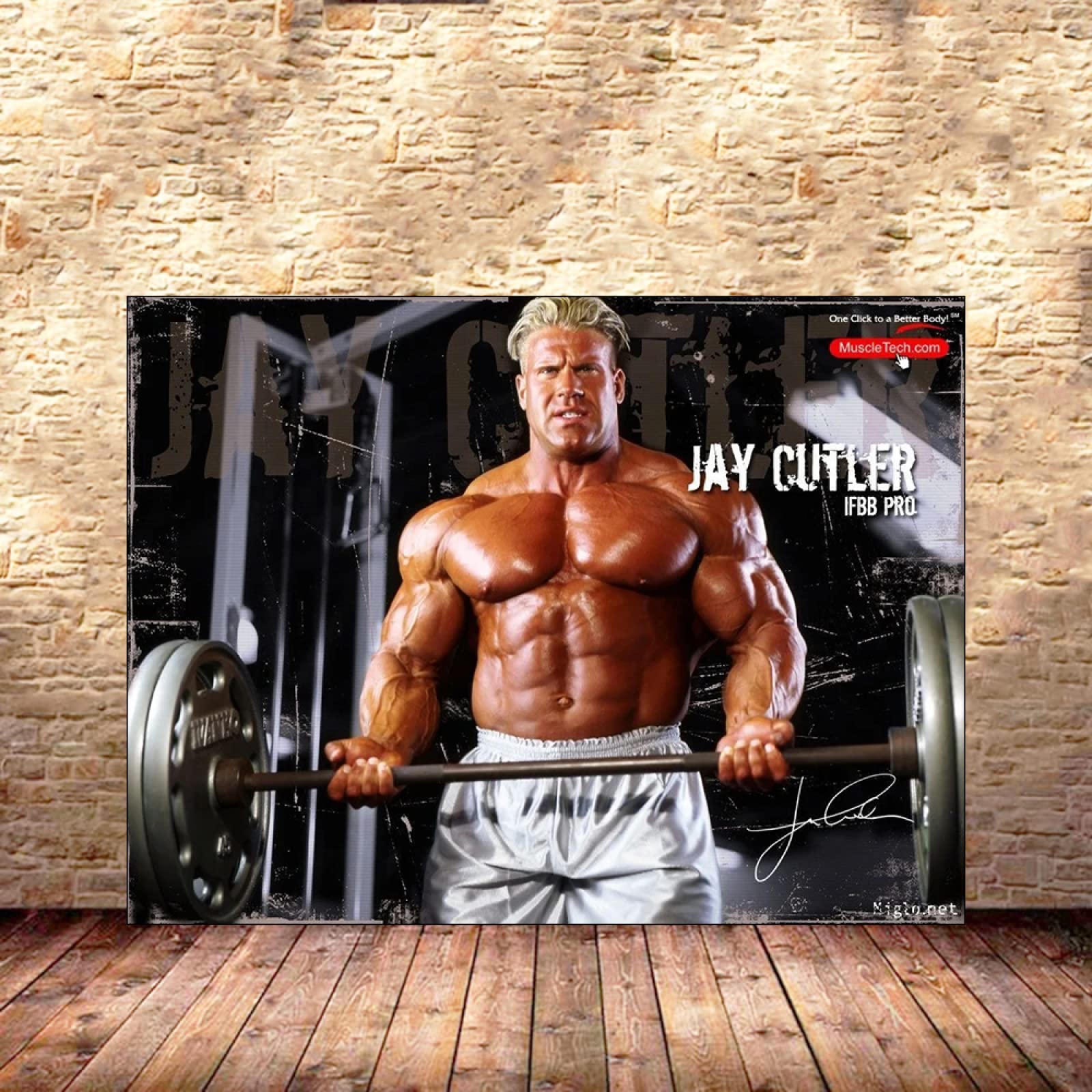 Buy Hnyjyfa Jay Cutler Muscle Man Bodybuilding Workout Home Gym Decor ...