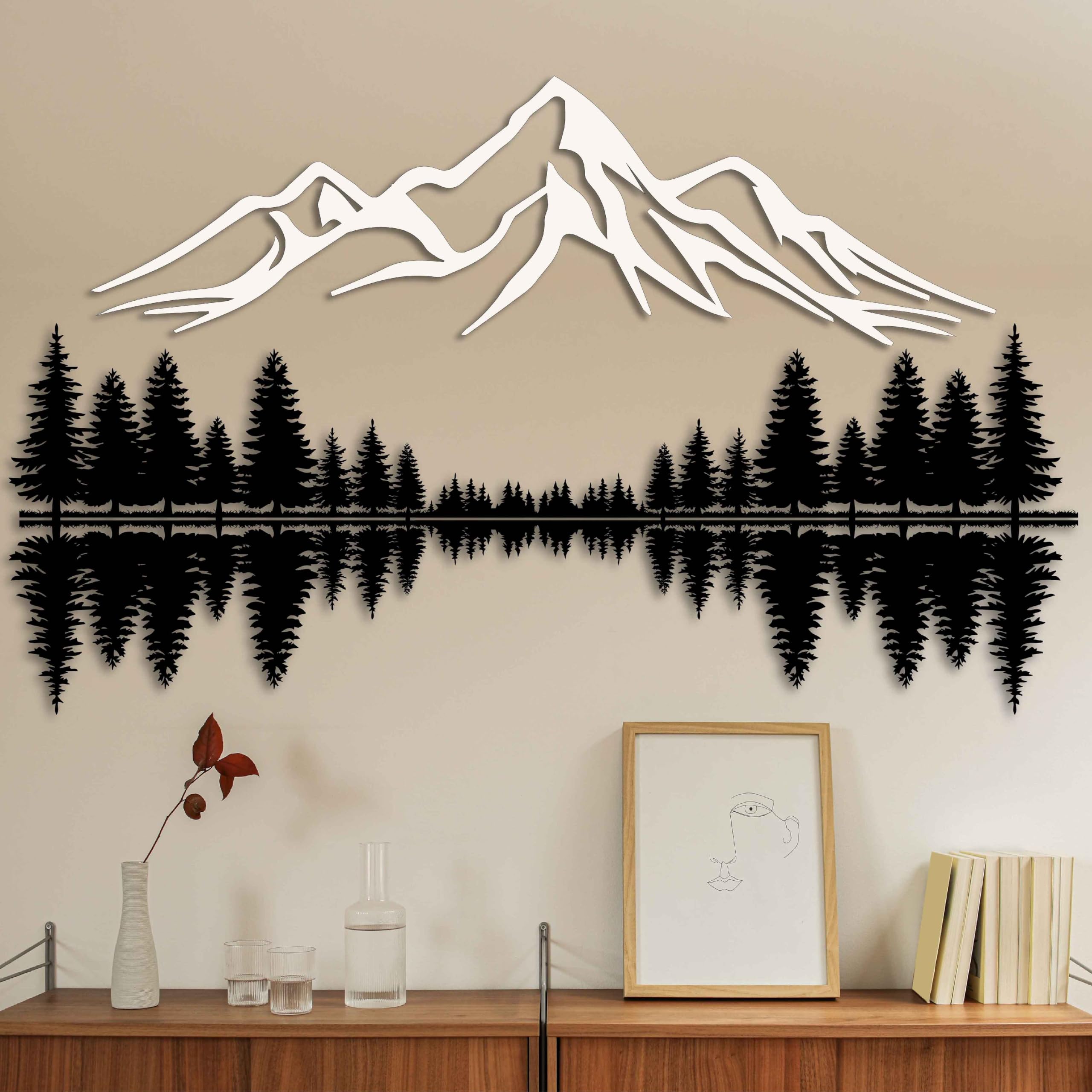 Mountain Metal Art Abstract Mountain Metal Wall Art