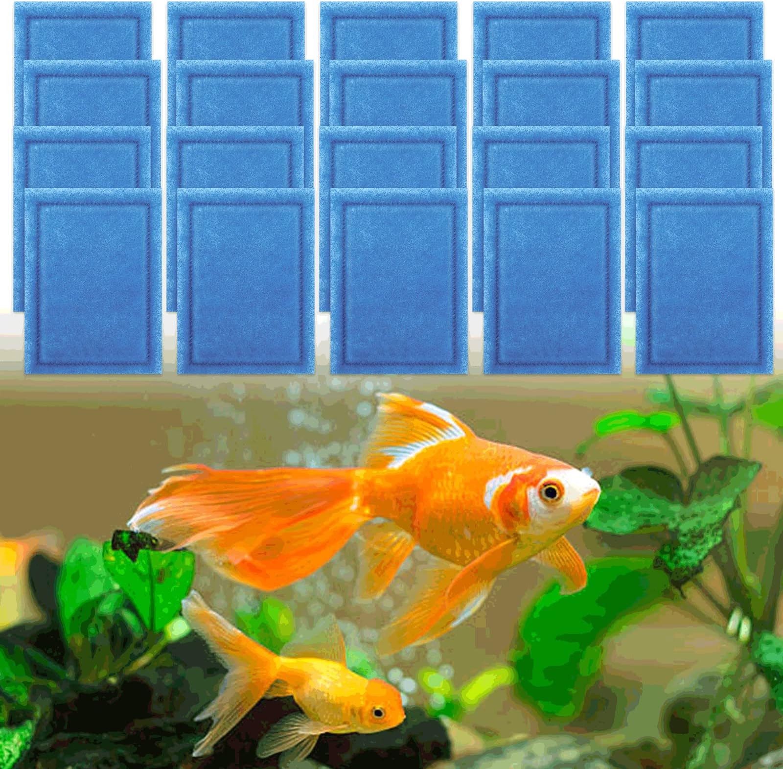 Amazon.com : 20 Pcs Aquarium Filter Cartridges - Fish Tank Filter ...