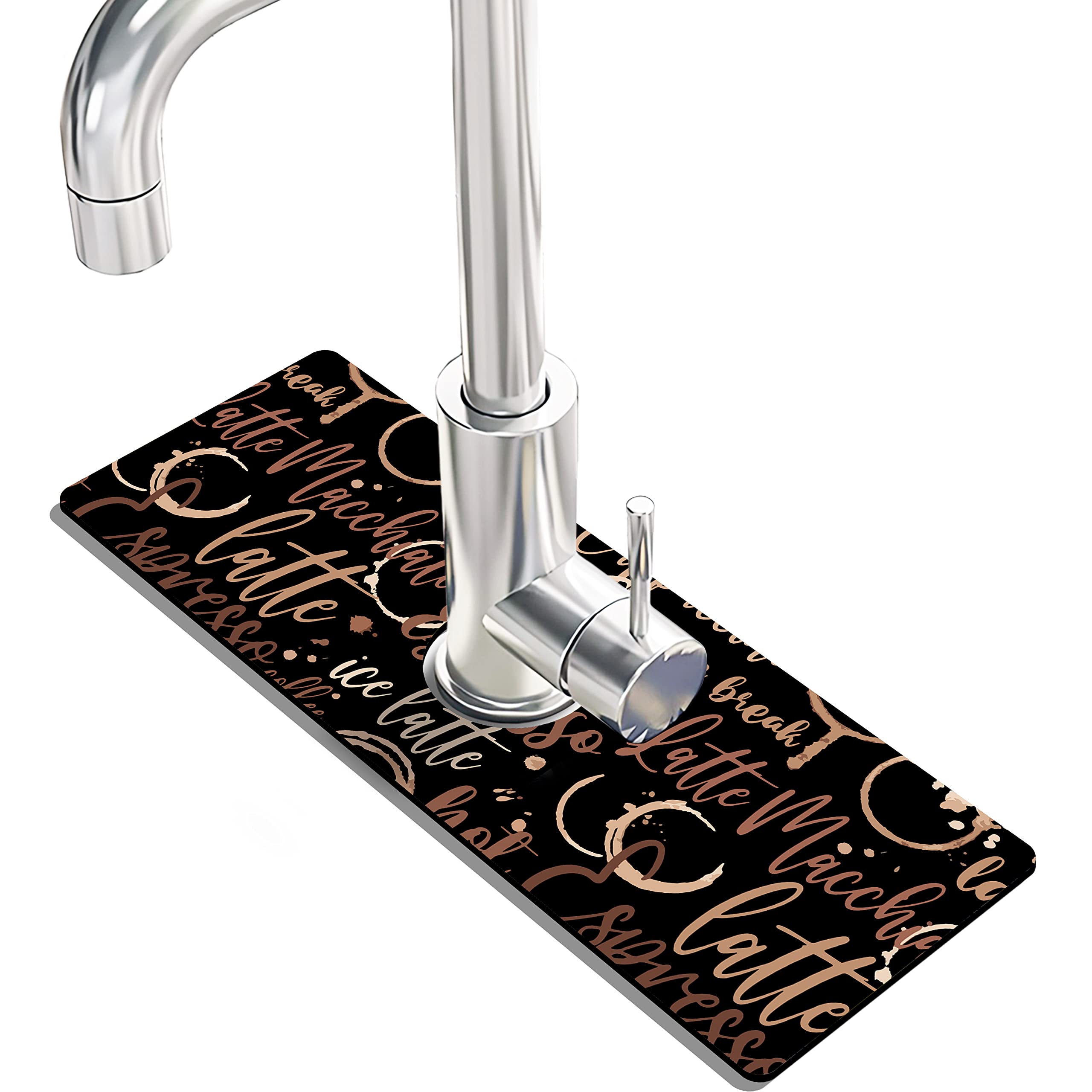 Kitchen Sink Splash Guard Faucet Mat -1 PC Super Absorbent Fast Drying ...