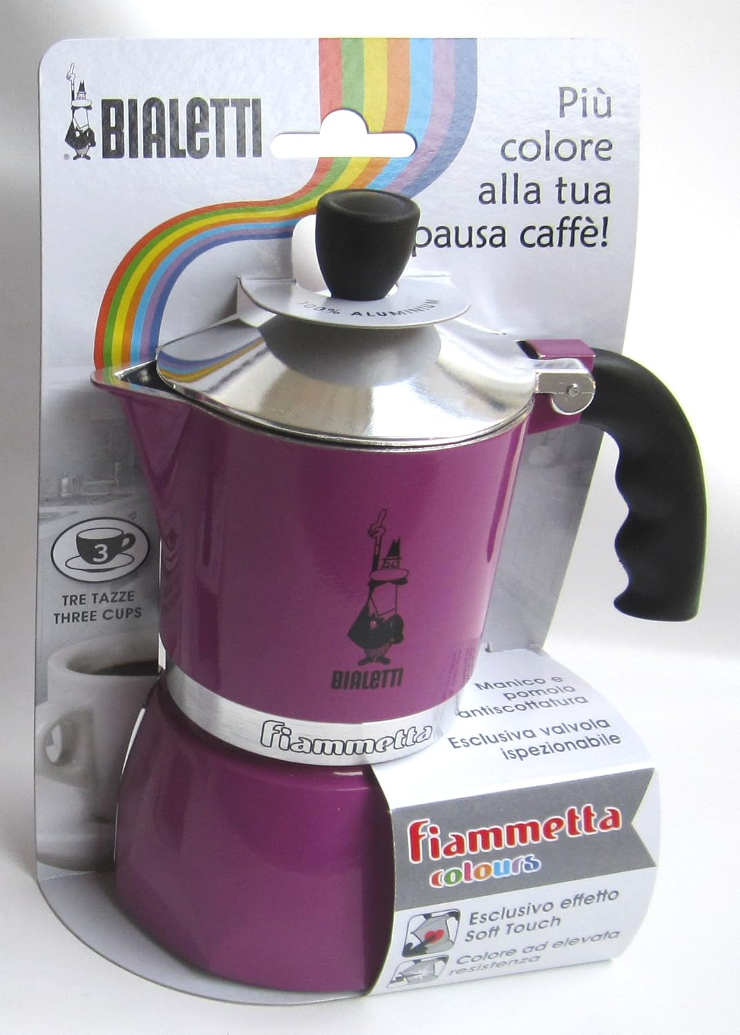 Amazon.com: Bialetti: "Fiammetta" Colours 3-Cup PURPLE [ Italian Import ...
