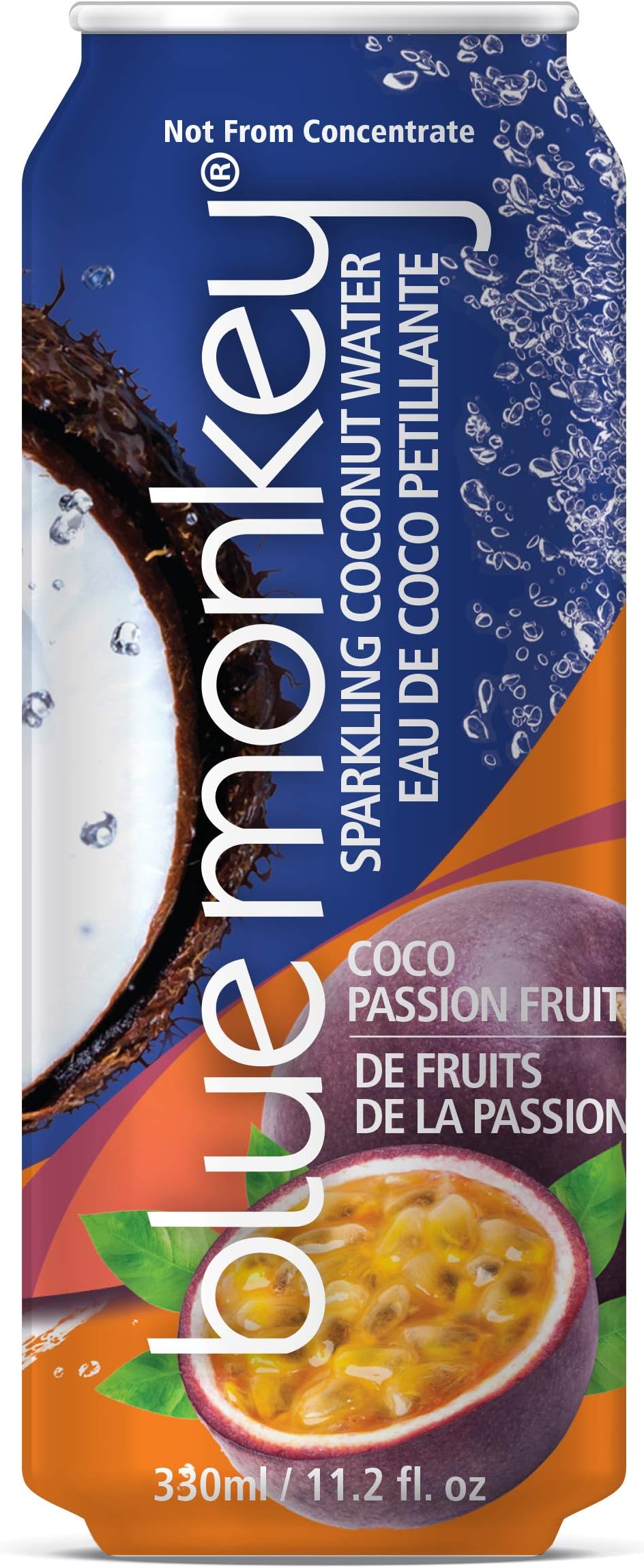 Amazon.com : Blue Monkey Sparkling Coco Water Passion Fruit (Pack of 12 ...