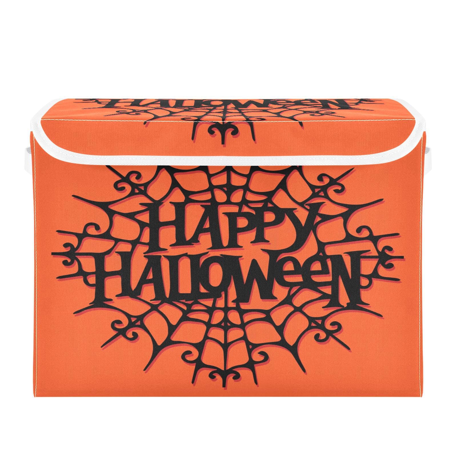 Amazon.com - YETTASBIN Halloween Spider Storage Basket with Lid and ...
