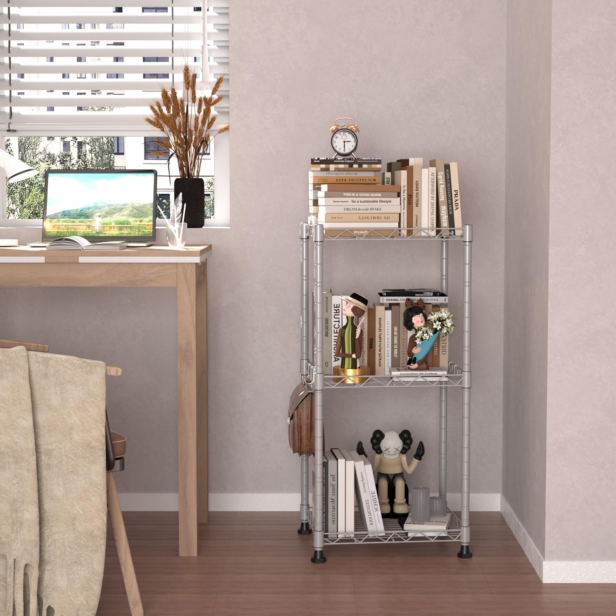 Snapklik.com : YOHKOH 3 Tier Storage Shelves Rack,16.6L X 11.5W X 32.5H ...