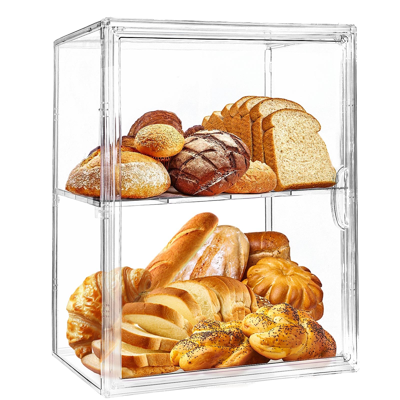 Amazon.com: Gifhomfix Bakery Display Case 15.7x11.8x9.8inch Clear Bread ...