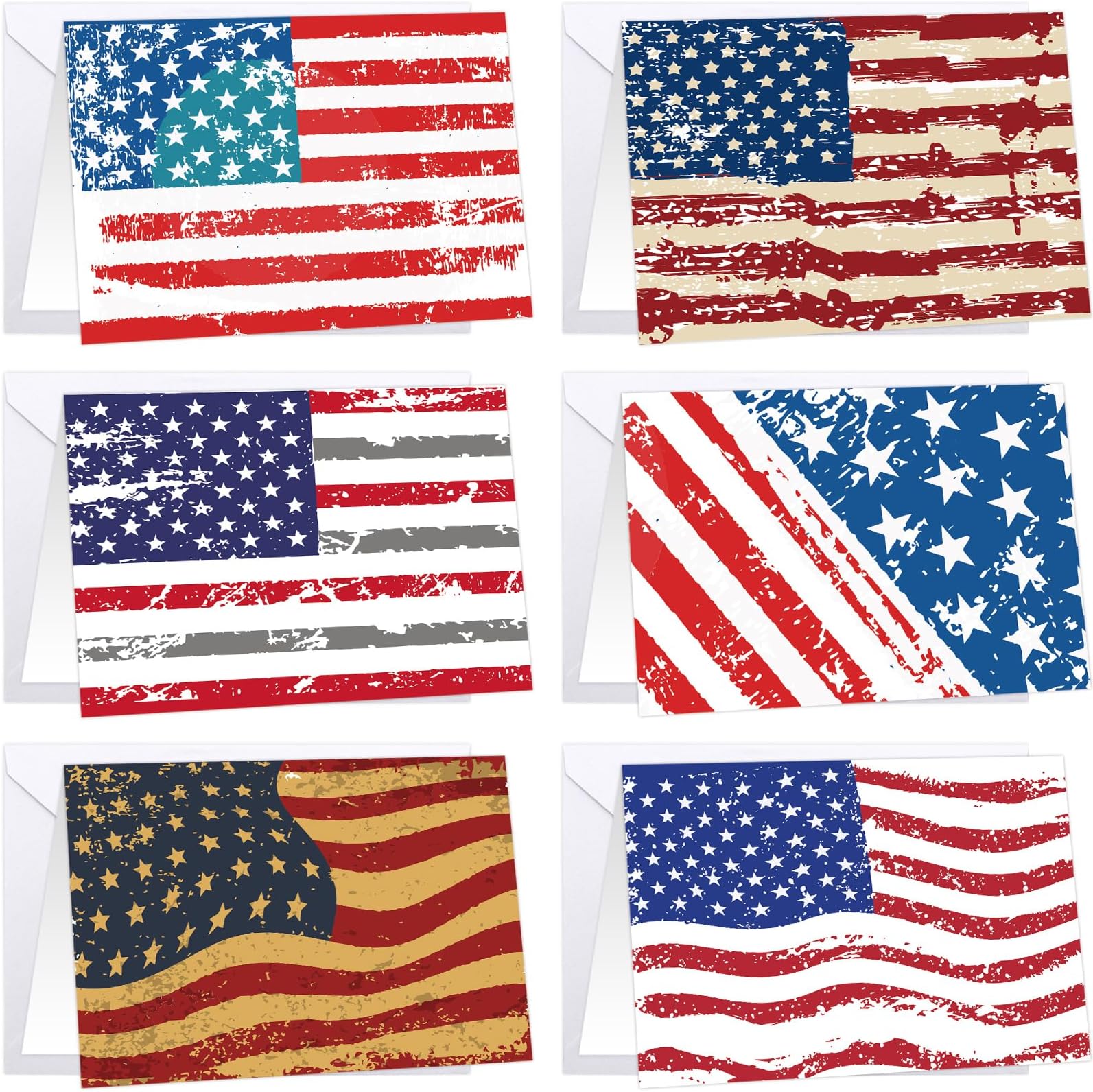 Amazon.com : Treasure Cove Patriotic Greeting Cards with Envelopes ...