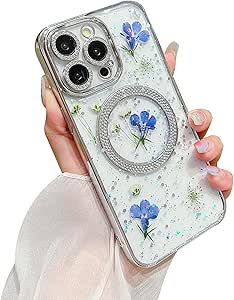 Amazon.com: iFiLOVE for iPhone 16 Plus Case Compatible with MagSafe, Luxury Bling Sparkle ...