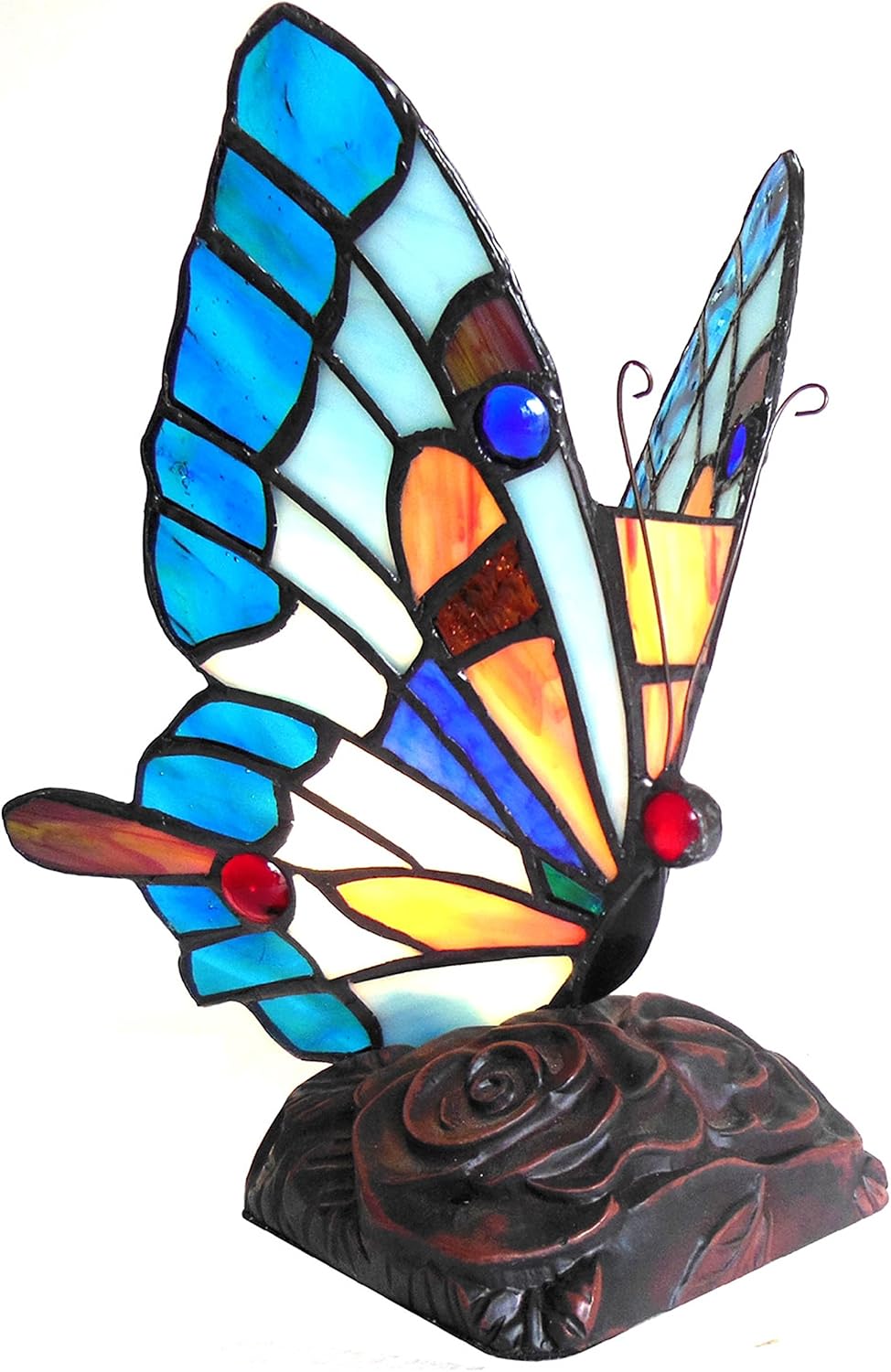 RADIANCE goods Tiffany-Style 1 Light Butterfly Accent Table Lamp 9 ...