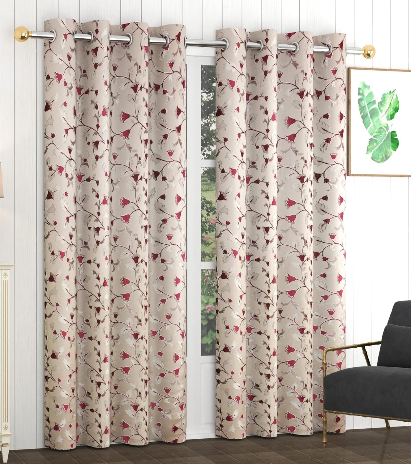 Buy FRESH FROM LOOM Curtains for Door 7 Feet Long | Door Window Curtain ...