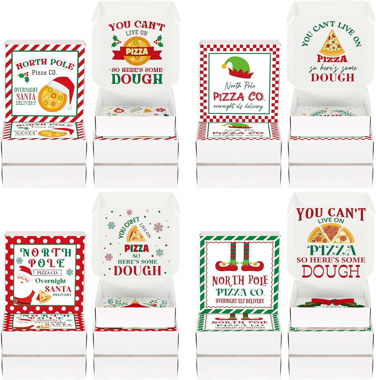 Amazon.com: Hoolerry 24 Pcs Mini Pizza Box Gift Card Holders Bulk ...