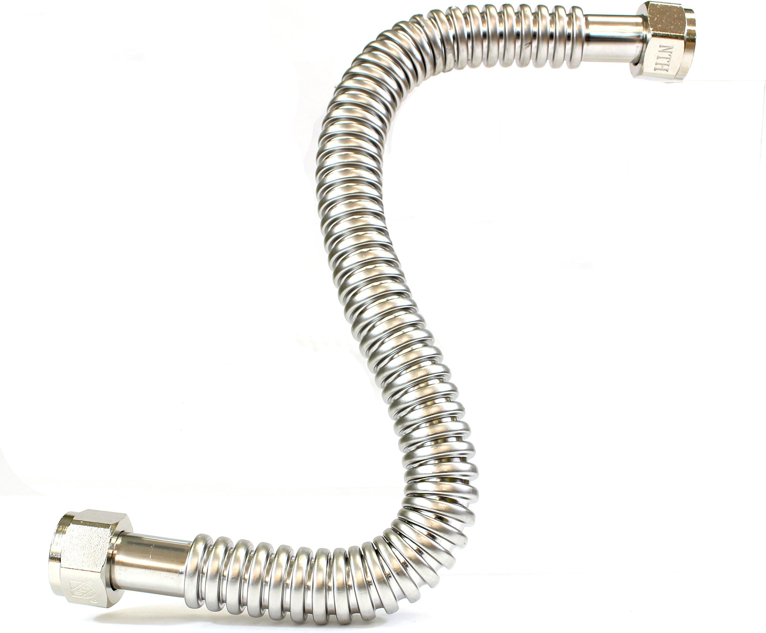 CMI Inc 12” Corrugated Stainless Steel Flexible Water Line, 3/4” FIP X ...