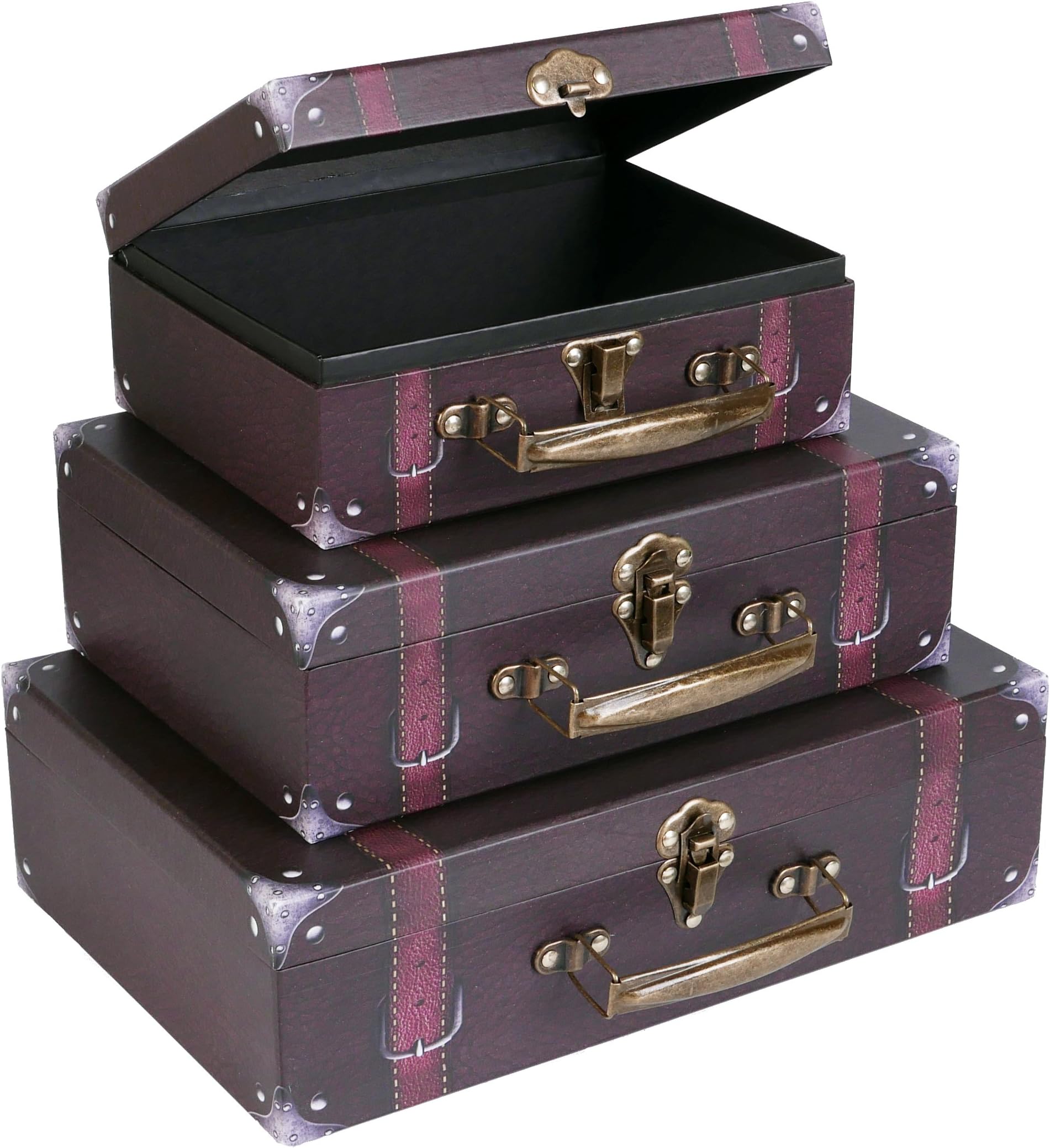 Amazon.com: HERCHR Decorative Wooden Storage Chest, Retro Suitcase ...