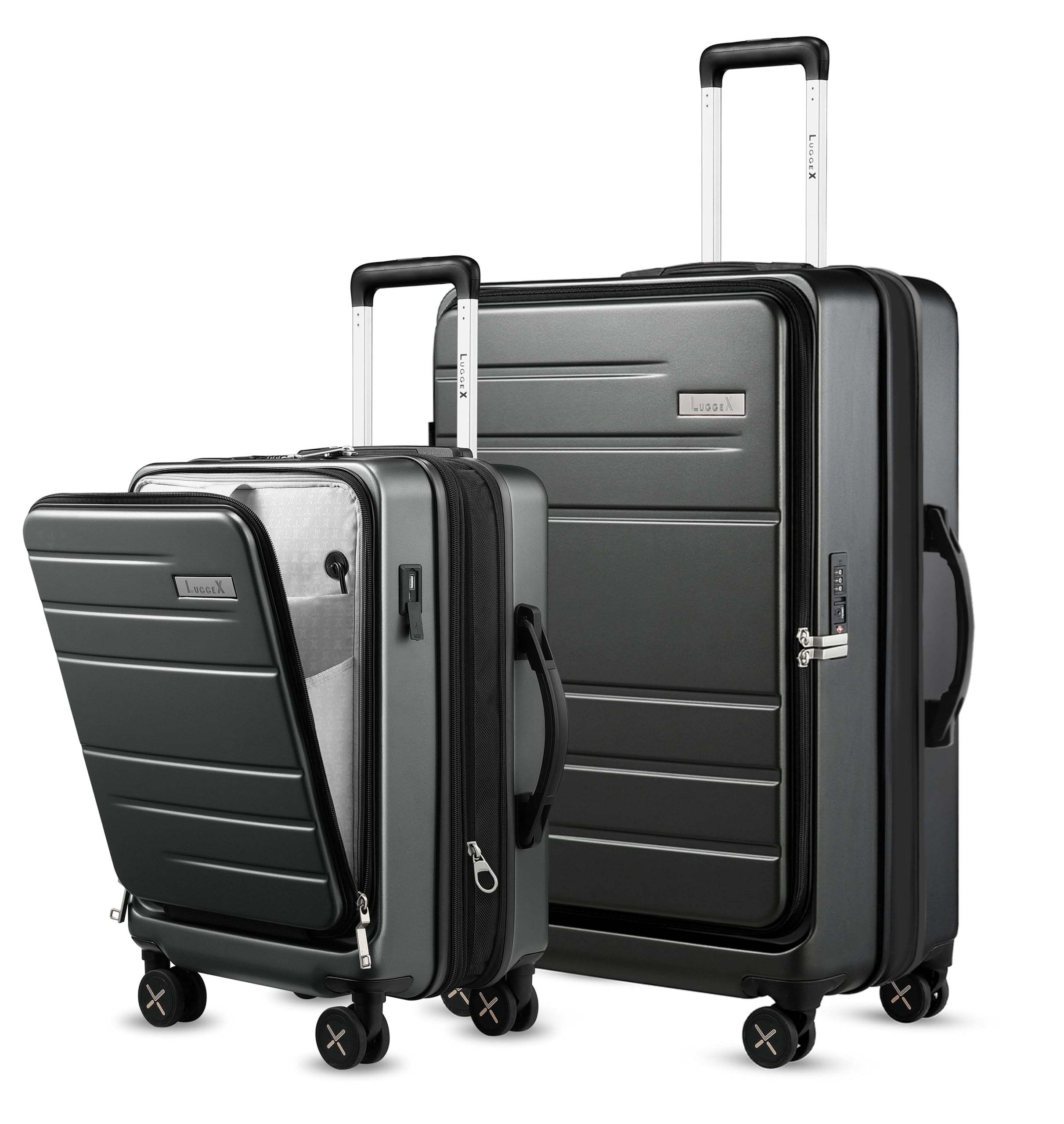 Amazon.com | LUGGEX Luggage Sets 2 Pieces, Expandable 20 Inch Carry On ...