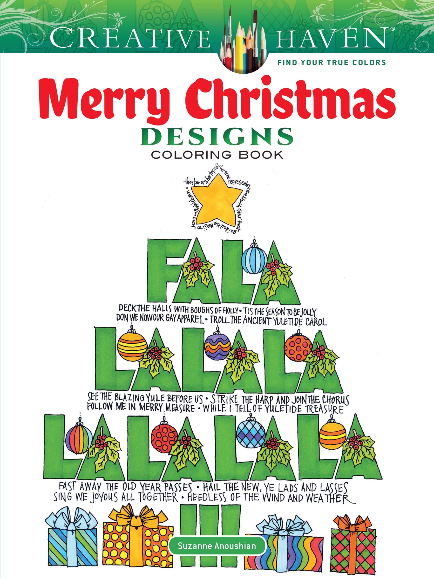 Amazon.com: Creative Haven Merry Christmas Designs Coloring Book (Adult ...