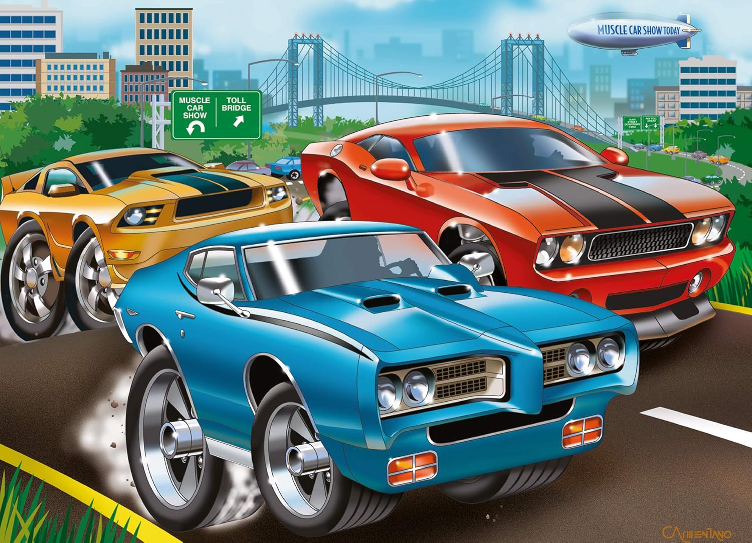 Puzzle: Muscle Cars: Amazon.de: Spielzeug