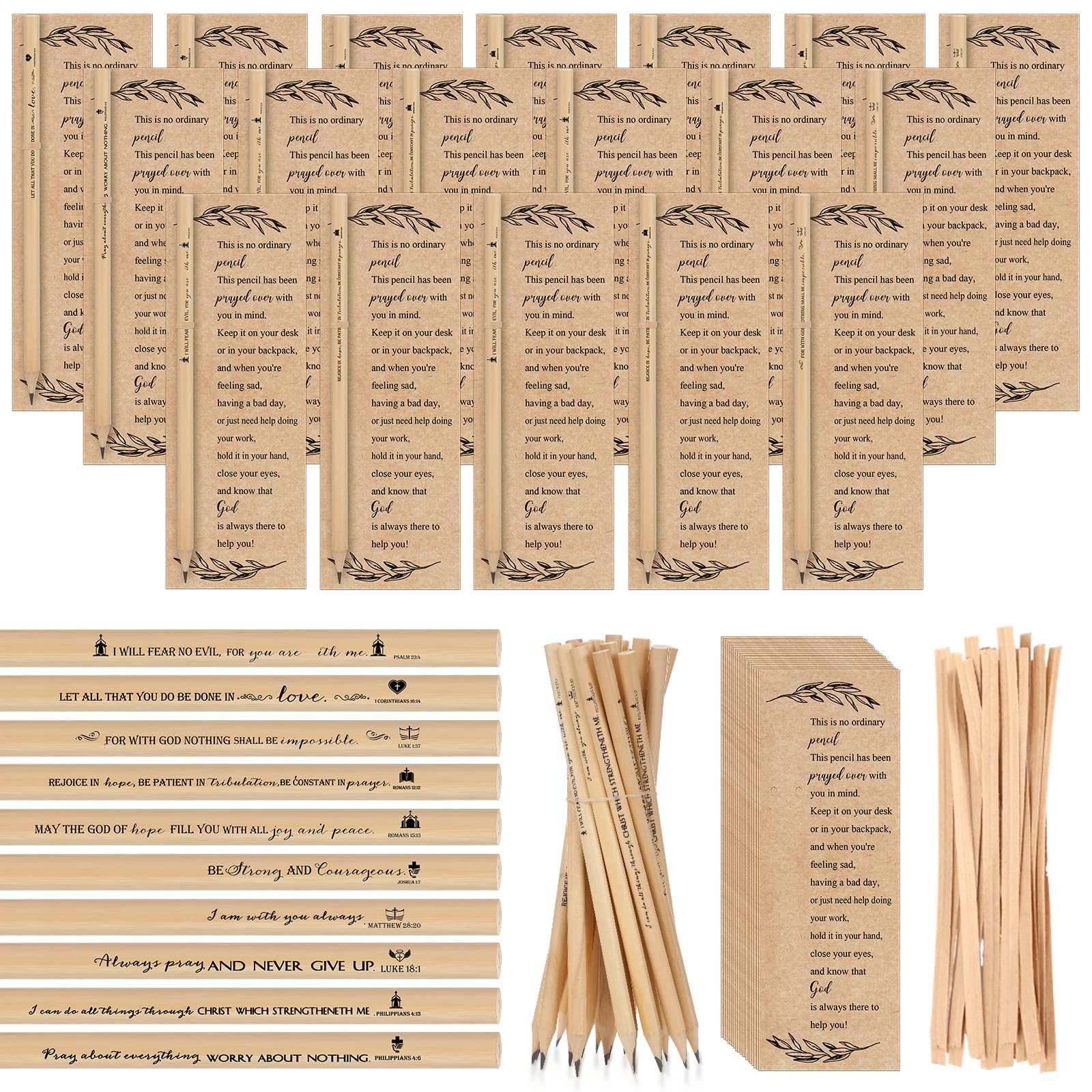 Snapklik.com : Yeaqee 50 Pcs Christian Gifts Bible Verse Pencils Bulk ...