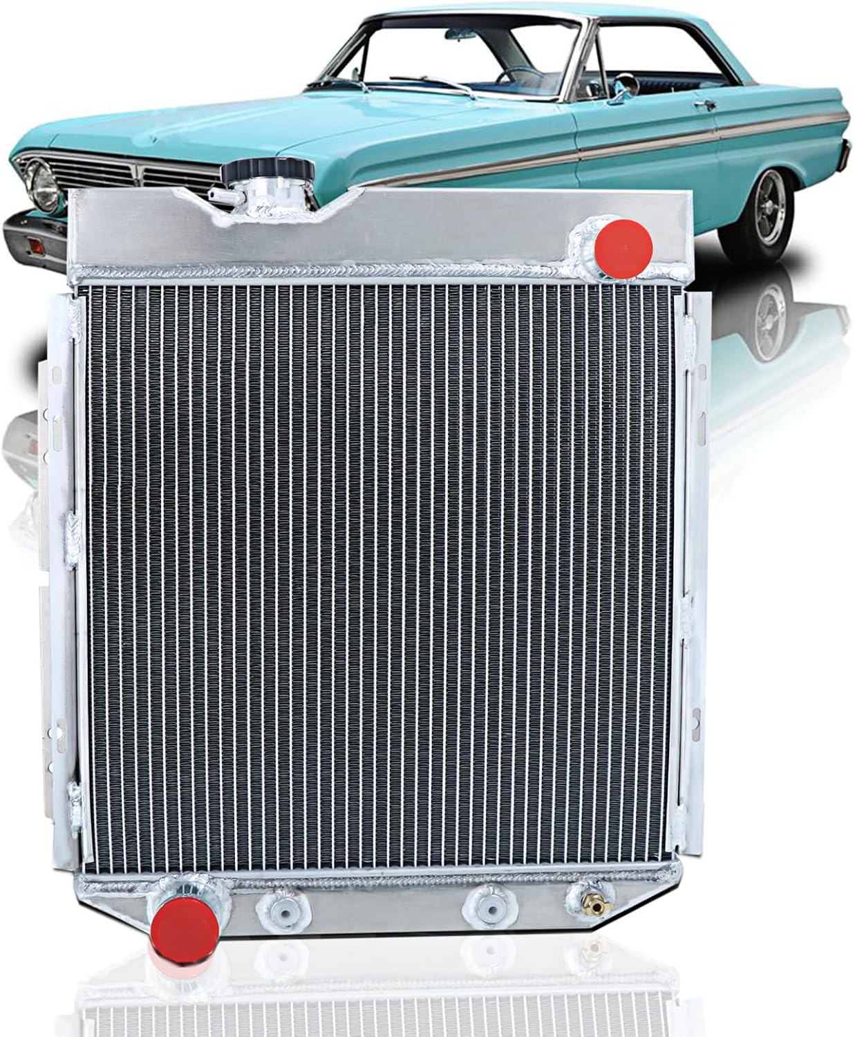 Amazon.com: Tepilauda Full Aluminum Radiator compatible with 1960-1966 ...