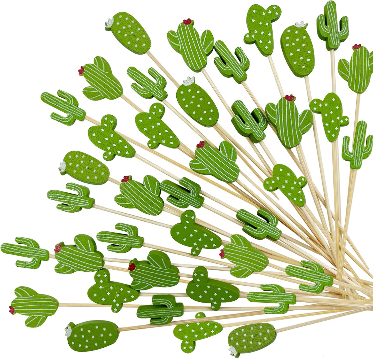 Amazon.com | 200Pcs Cactus Cocktail Picks,Tropical Cacti Cocktail Picks ...