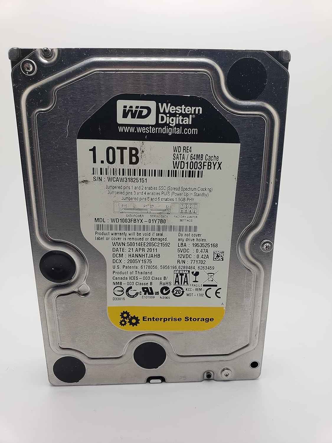 Western Digital RE4 WD1003FBYX 1 TB Internal Hard Drive: Internal Hard ...