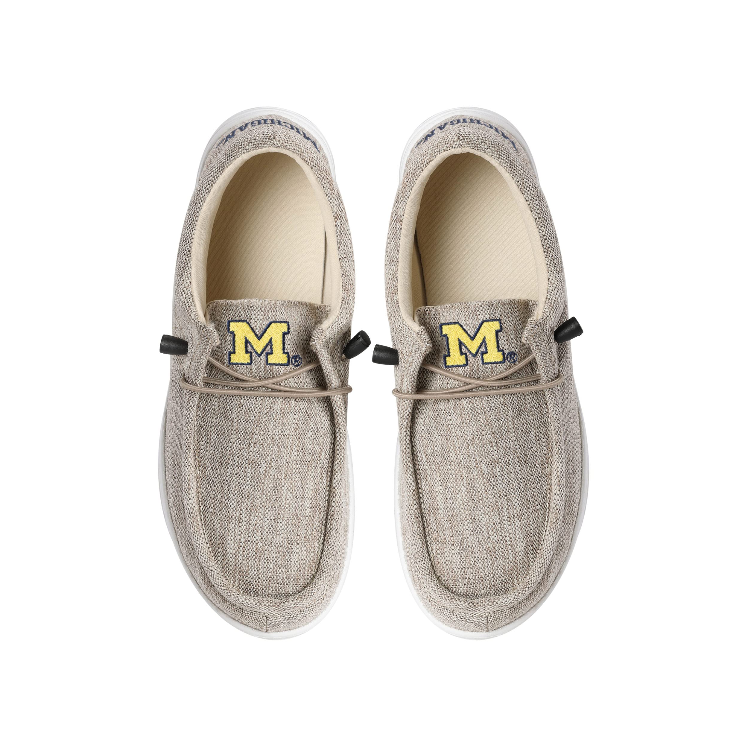 FOCO Men's NCAA College Team Logo Lightweight Loafers Lace Up Cotton ...