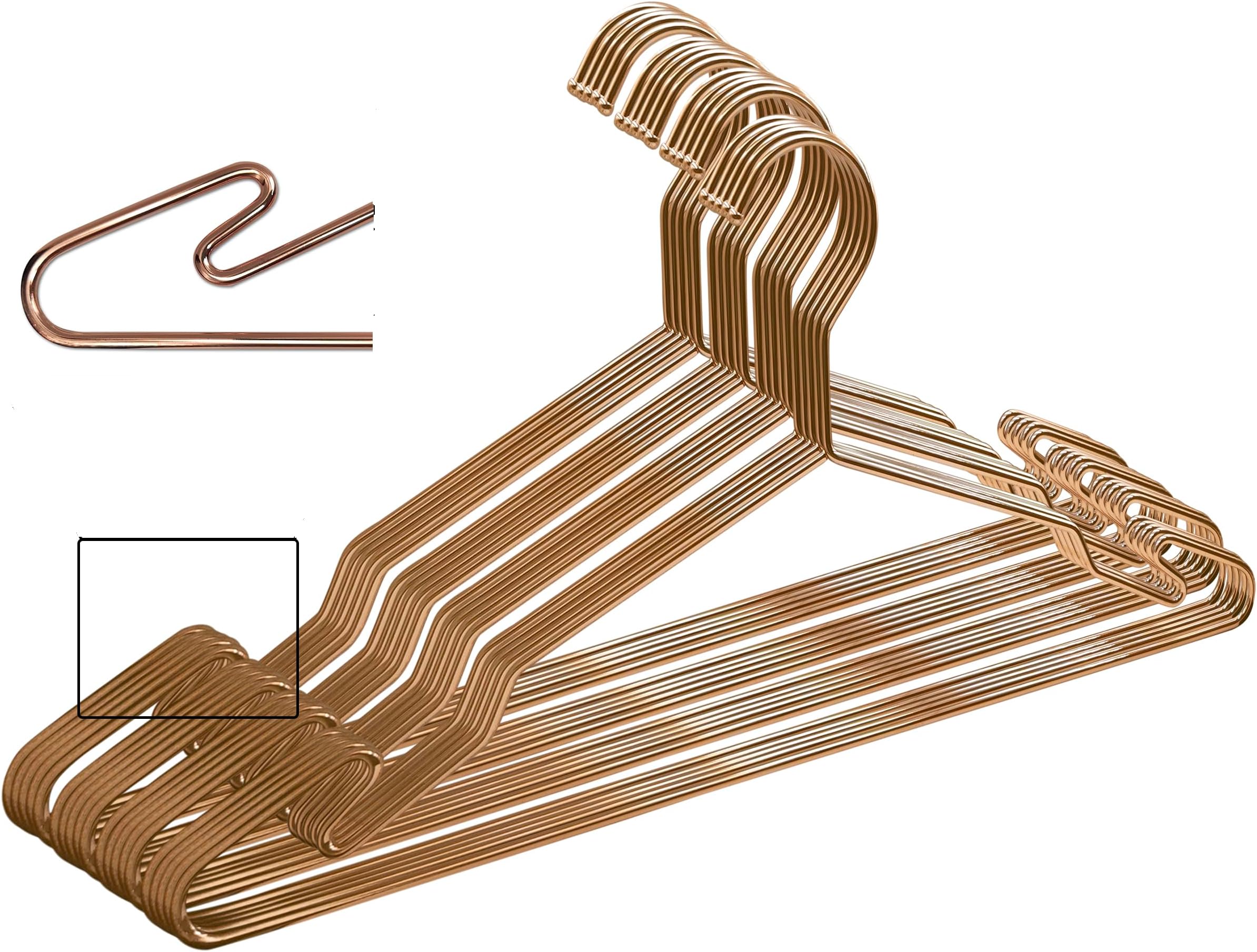 Amazon.com: 30 Pack Strong Metal Hanger 16.5 Inch, CertBuy Metal Wire ...