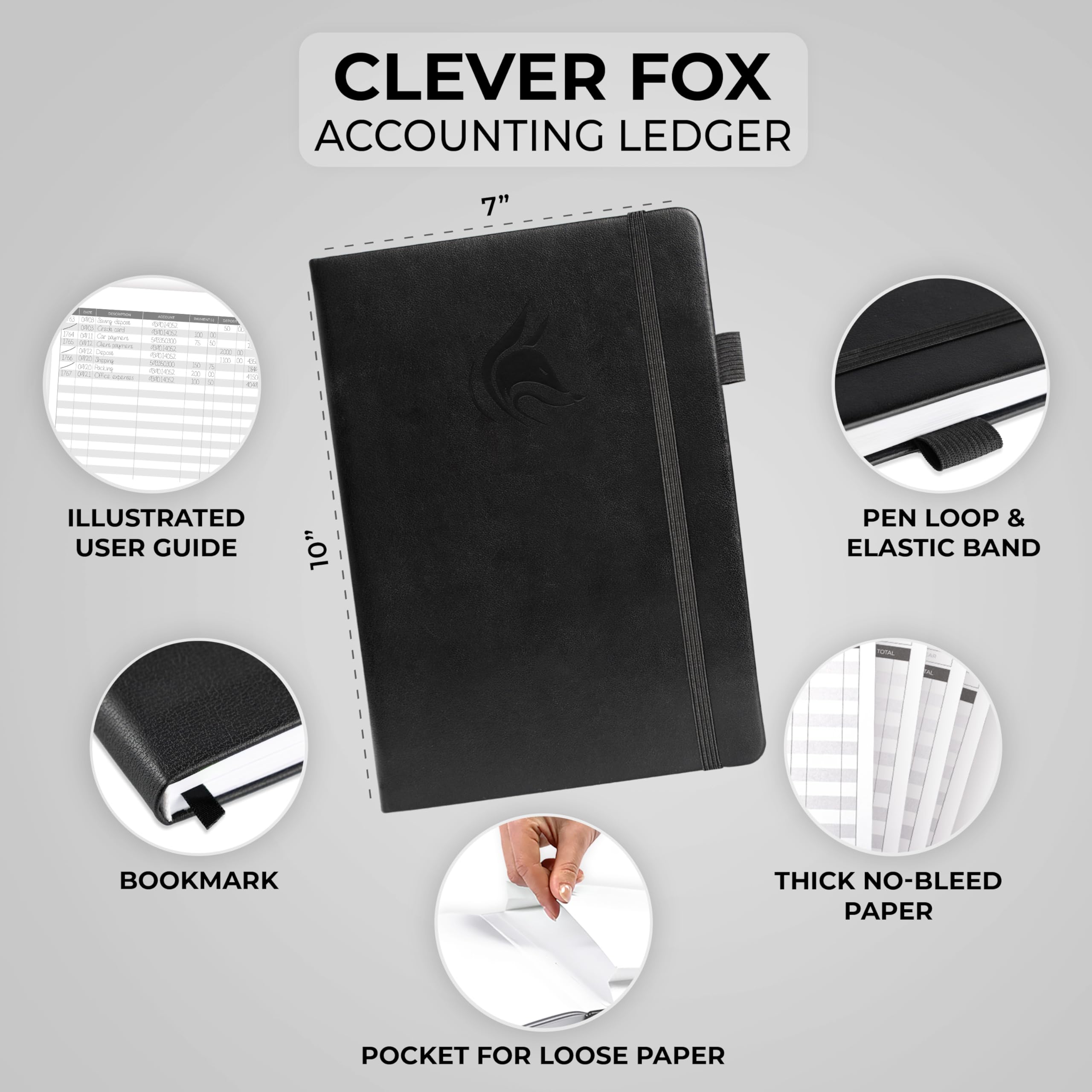 Snapklik.com : Clever Fox Accounting Ledger Book Accounting Book For ...