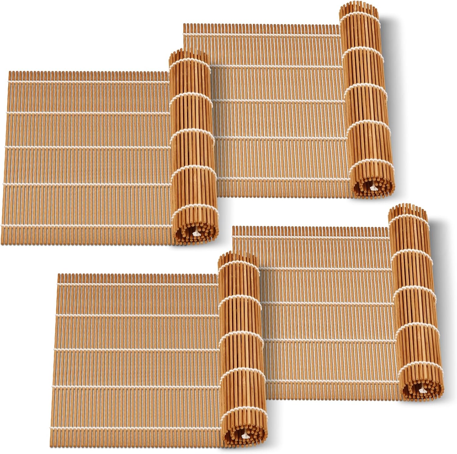 Amazon.com | MIUQILAIY 9.5"x9.5"Bamboo Sushi Rolling Mat,kimbap roller ...