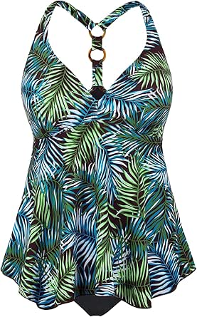 Amazon.com: Septangle Tankini Swimsuits for Women Two Piece Tummy ...