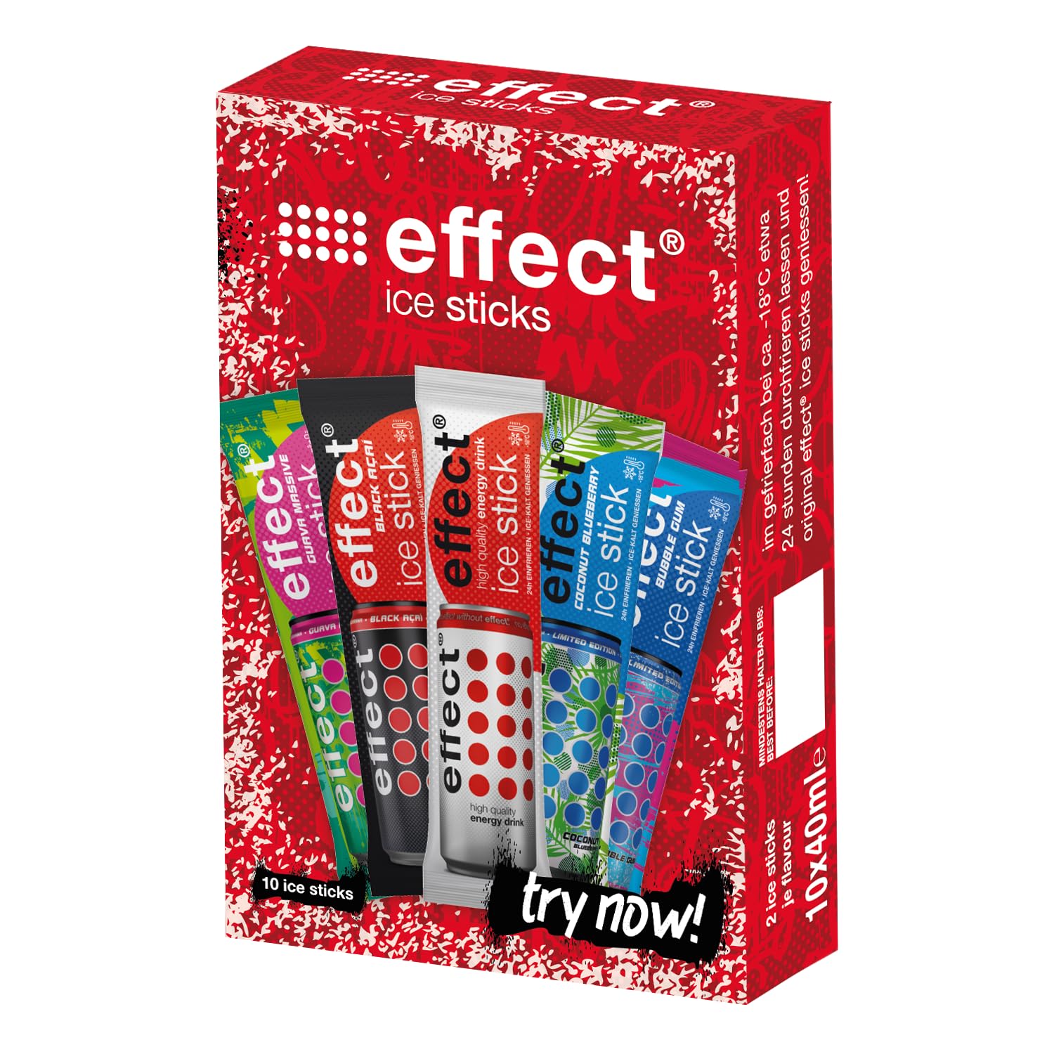 effect® ice sticks - 10er Pack - 10x Wassereis in 5 effect-Energy ...