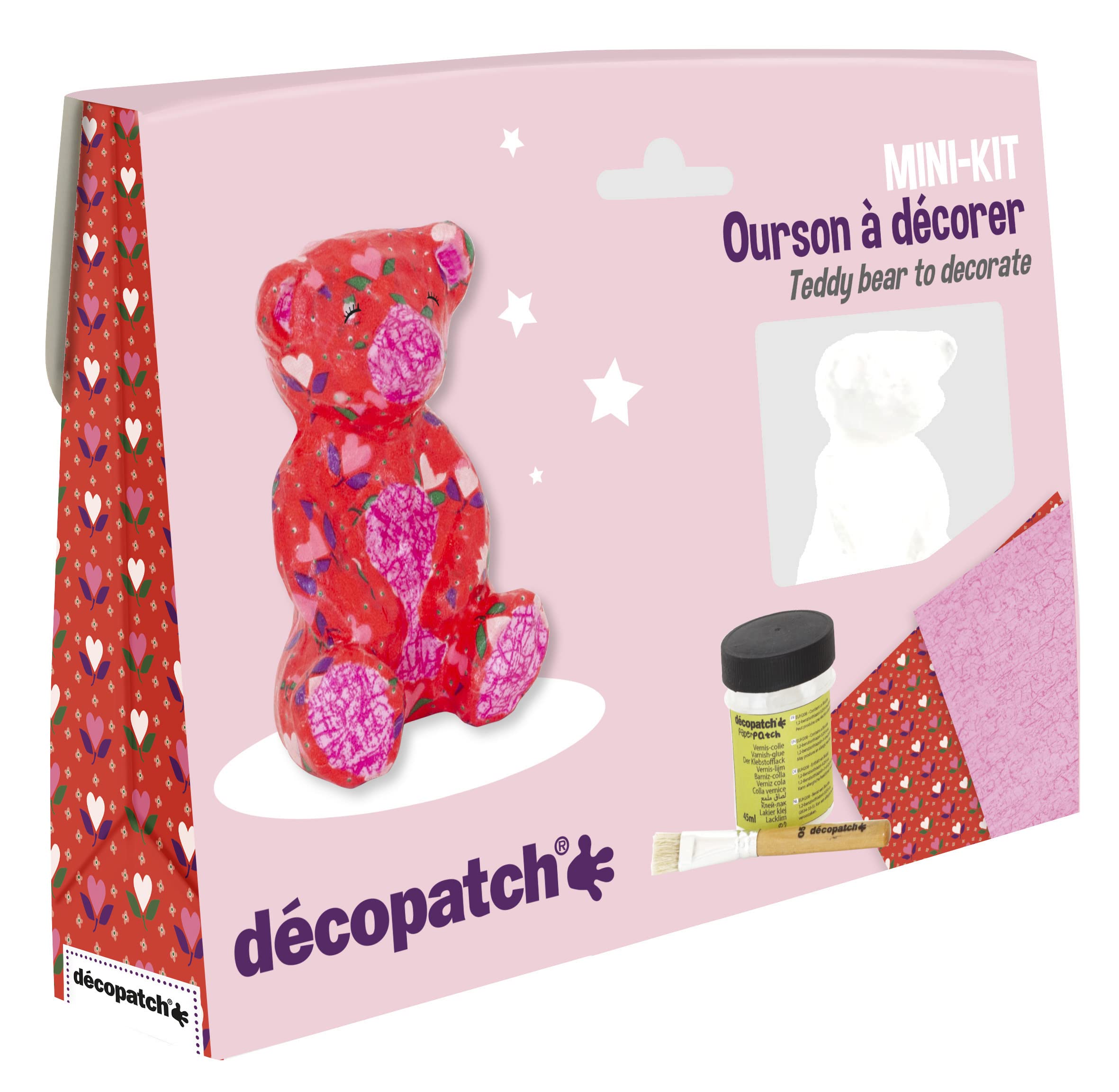 Décopatch KIT037C - Un Mini-kit comprenant un animal pulpé peint en ...