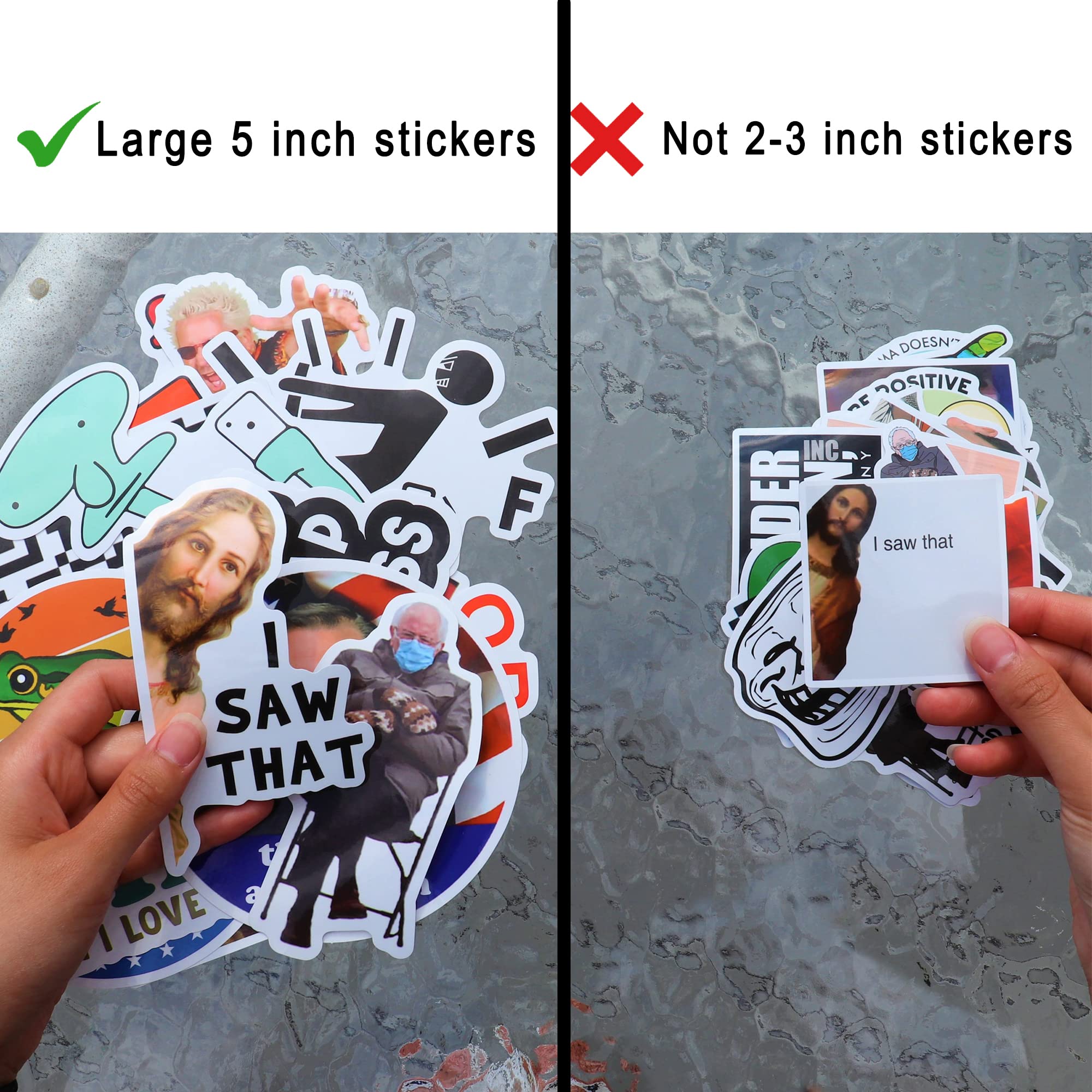 Snapklik.com : 20pcs Funny Bumpers Stickers For Adults, Large 5 Car Meme Sticker Pack, Car Body ...