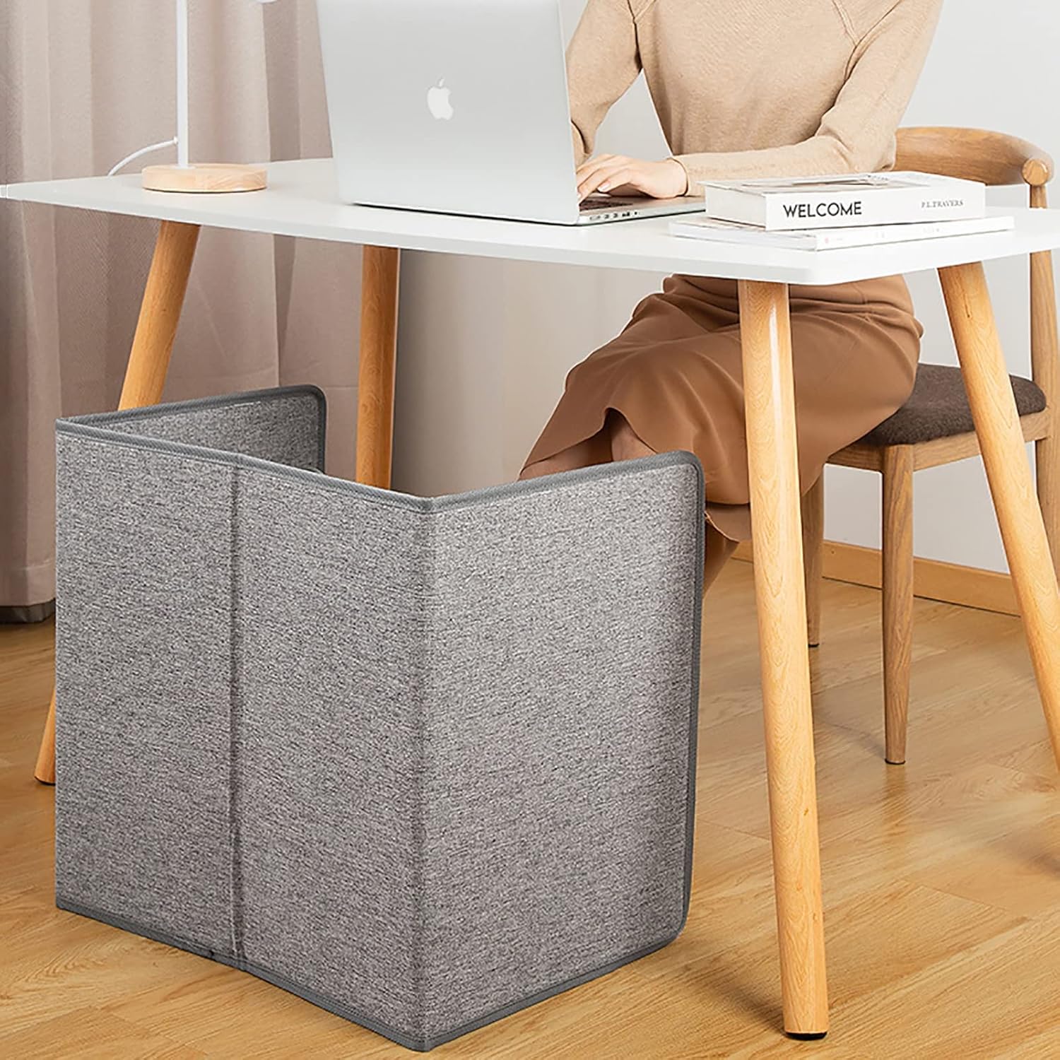 Amazon.com: Foldable Foot Warmer Under Desk for Leg Feet with Blanket ...