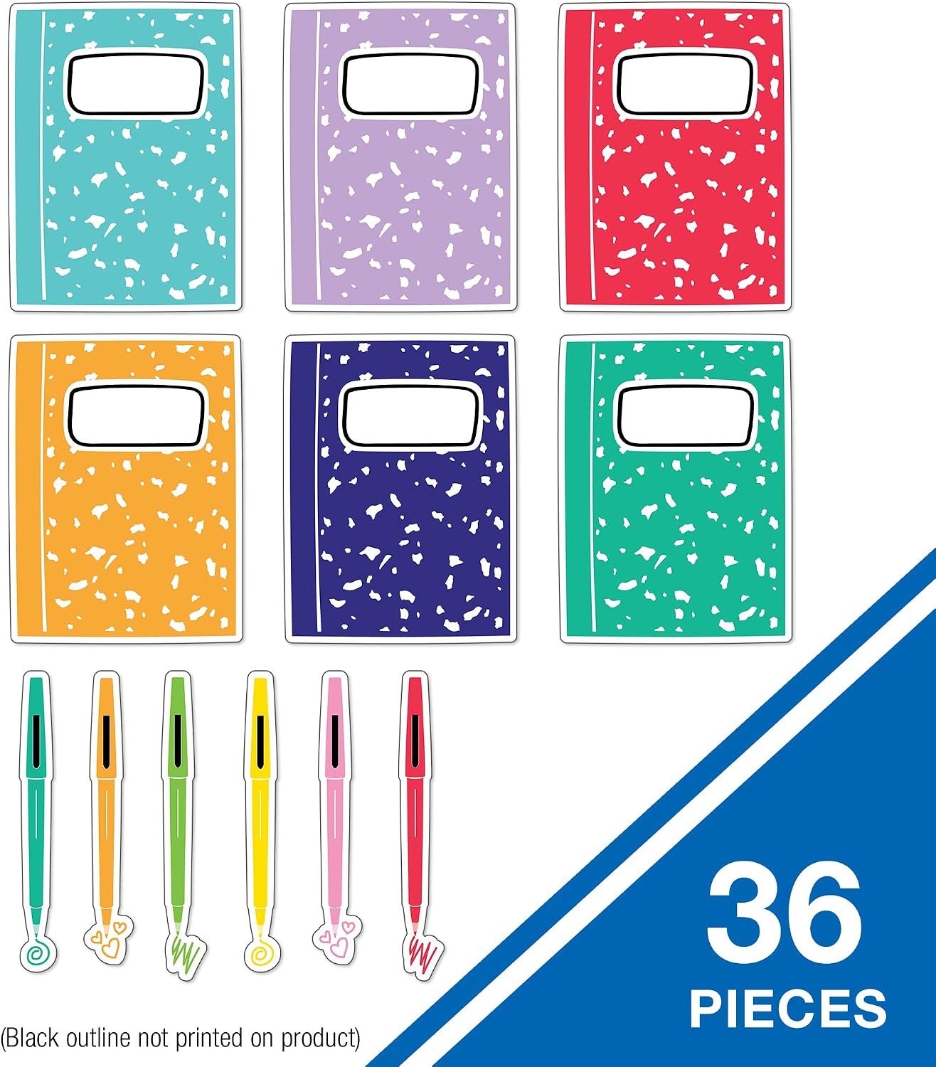 Buy Carson Dellosa Happy Place 36 Piece Notebook and Pen Bulletin Board ...