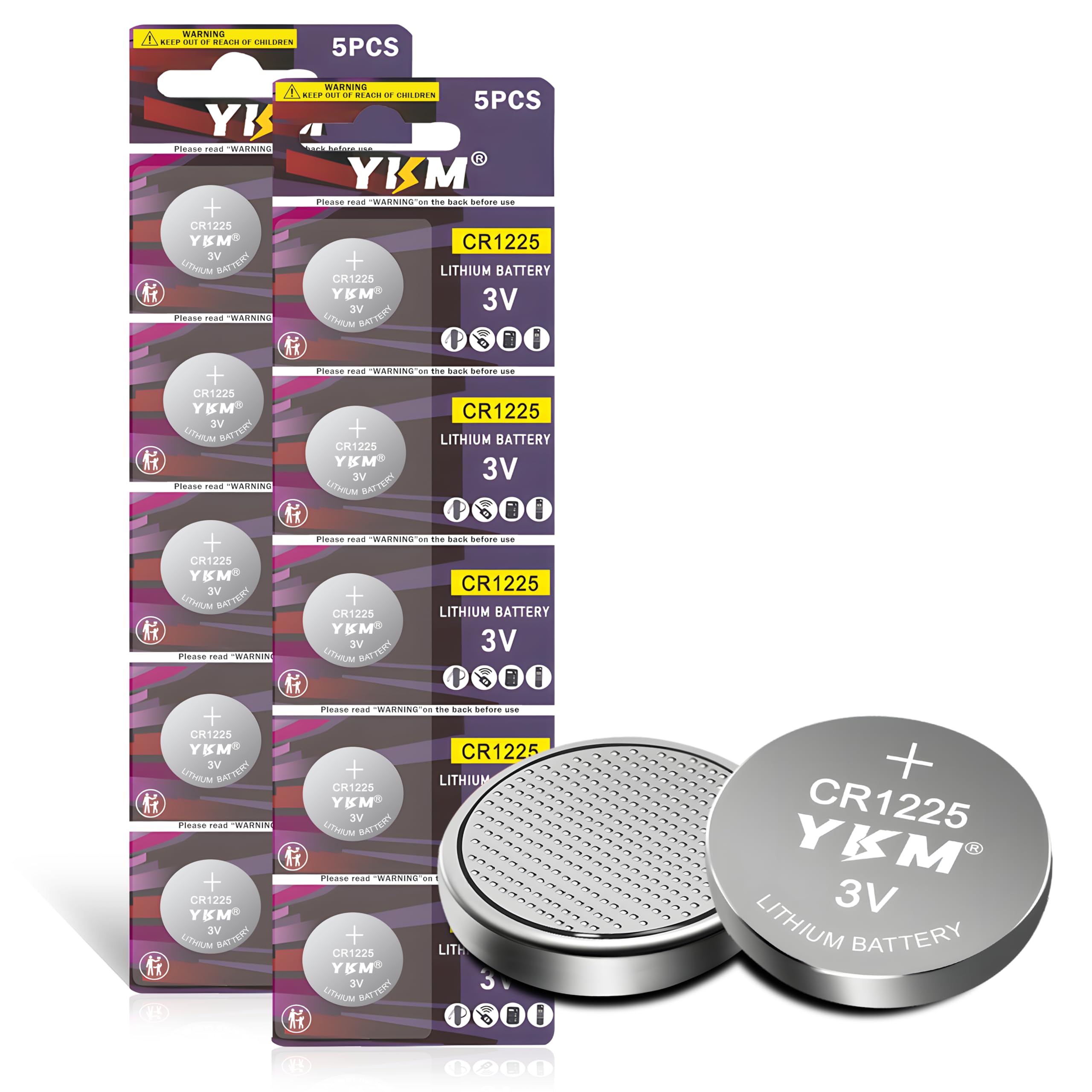 Amazon.com: YKM 10 Pack CR 1225 BR1225 CR1225 3V Battery for Vicks ...