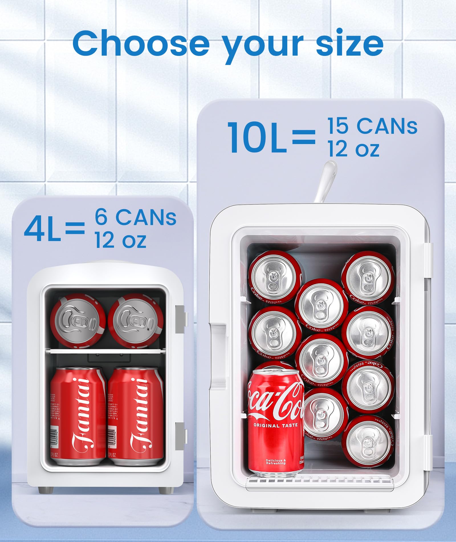 Snapklik.com : Electactic Compact Mini Fridge, 15 Can Portable Small ...
